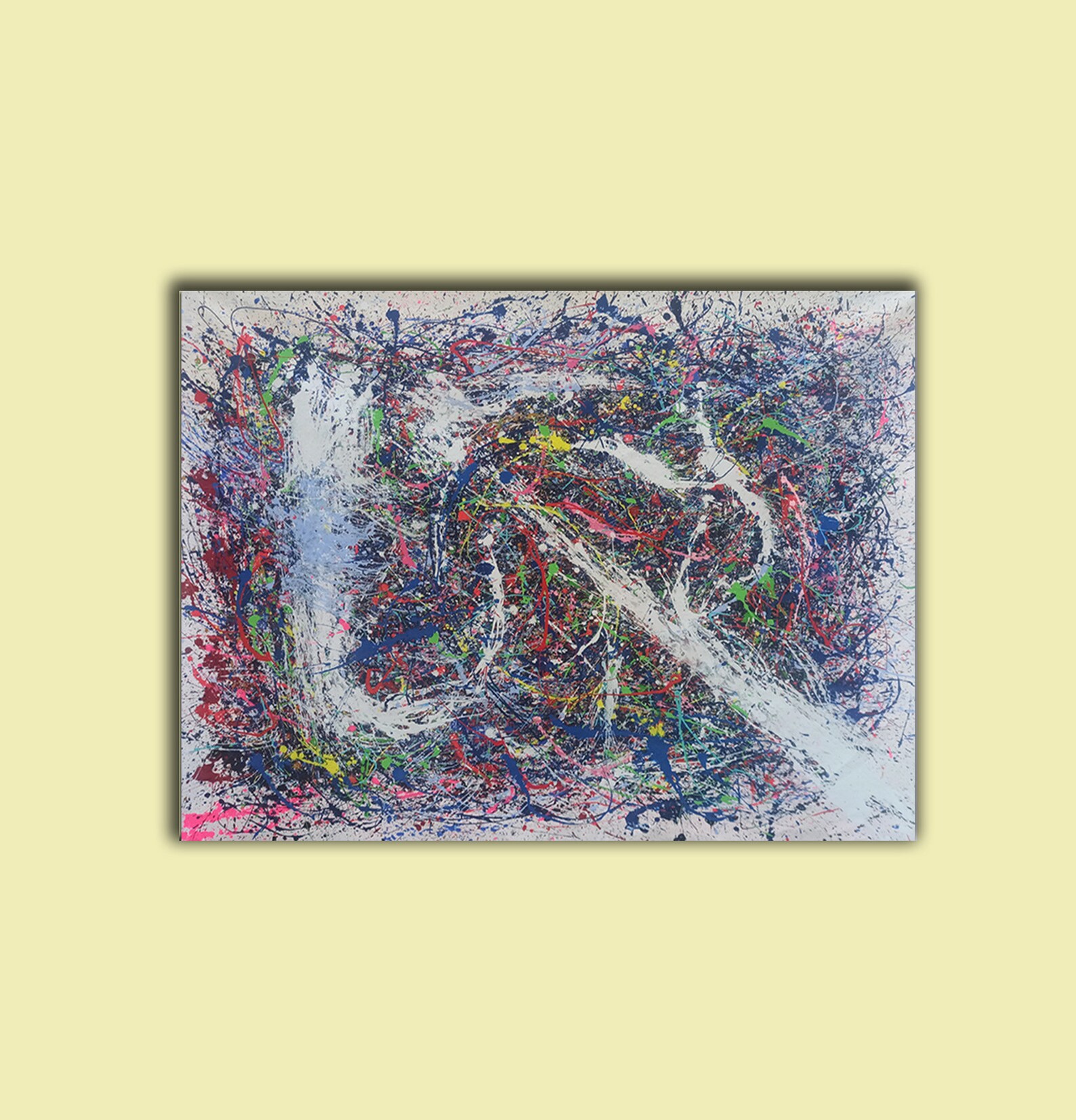 Original Abstract Painting on Canvas Jackson Pollock Oil - Etsy