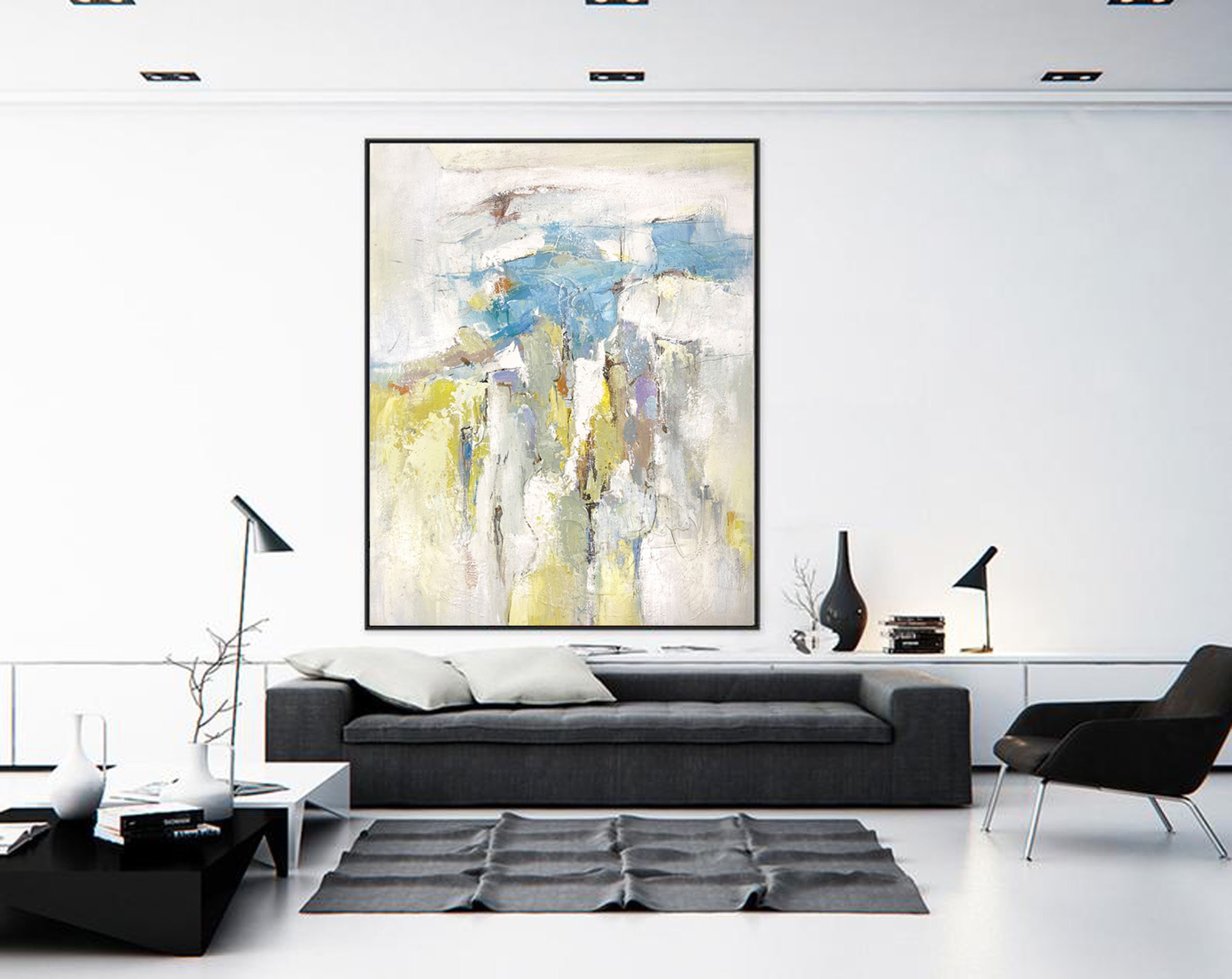 Large abstract painting on canvas modern abstract canvas art | Etsy