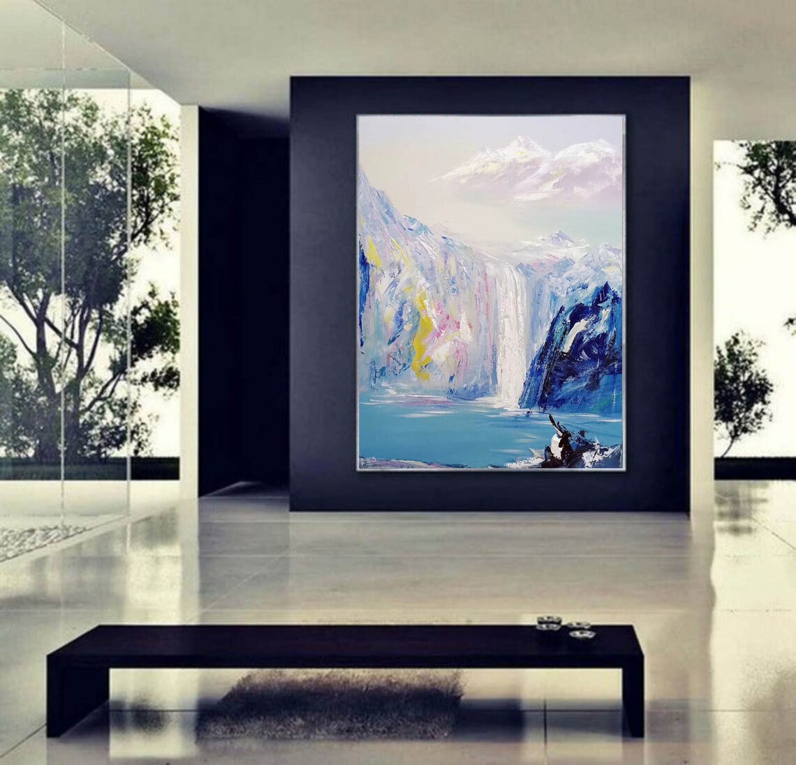 Large Modern Abstract Painting Landscape Painting on Canvas - Etsy