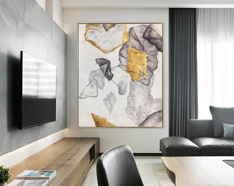 Large Abstract Wall Art Modern Abstract Painting Large - Etsy