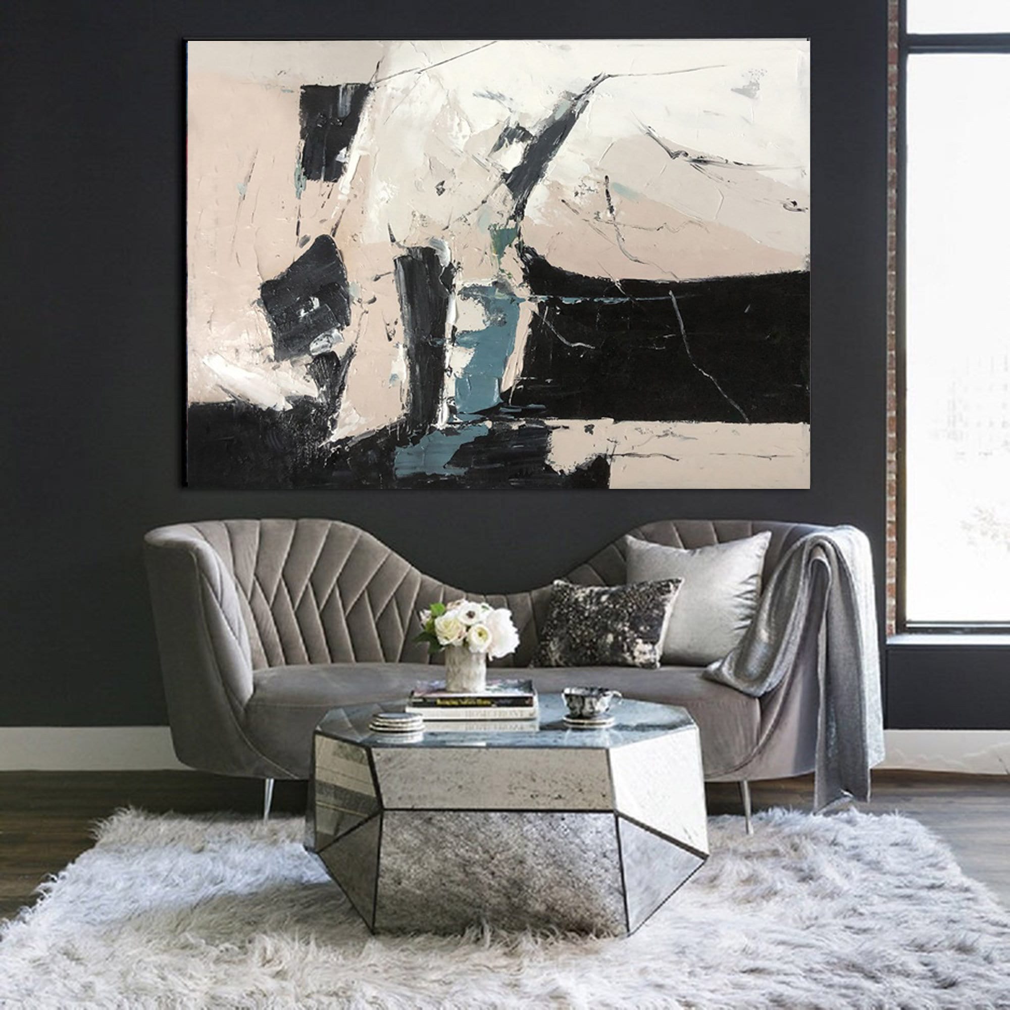 Extra Large Wall Art Abstract Large Canvas Art Modern | Etsy