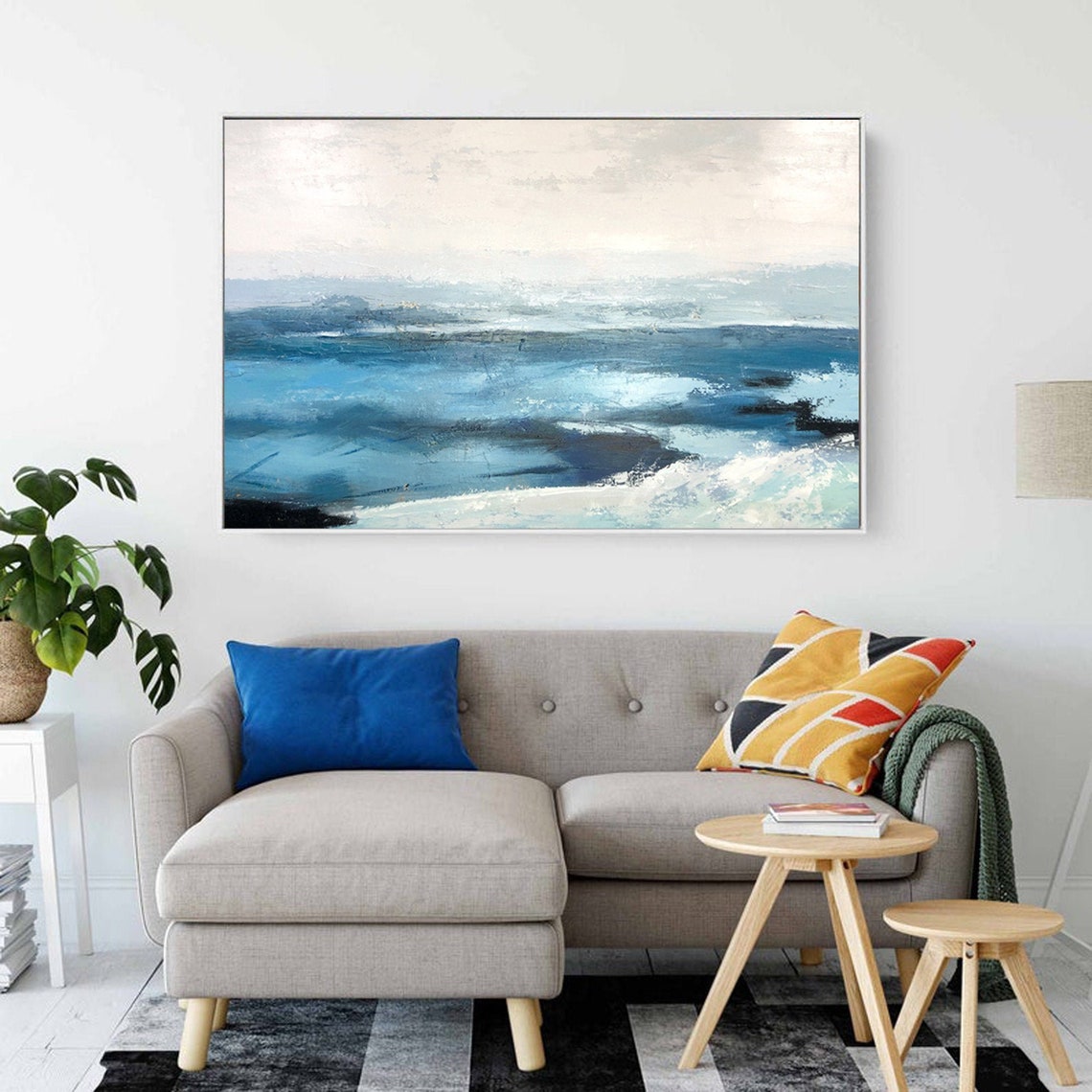 Large Canvas Wall Art Seascape Painting on Canvas Original - Etsy