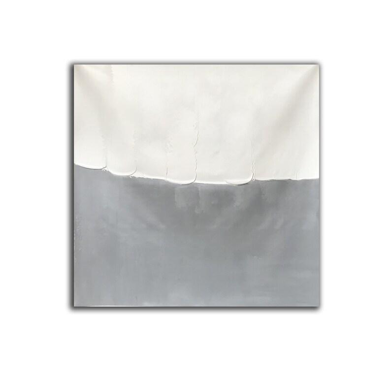 Extra large wall art abstract gray painting original | Etsy