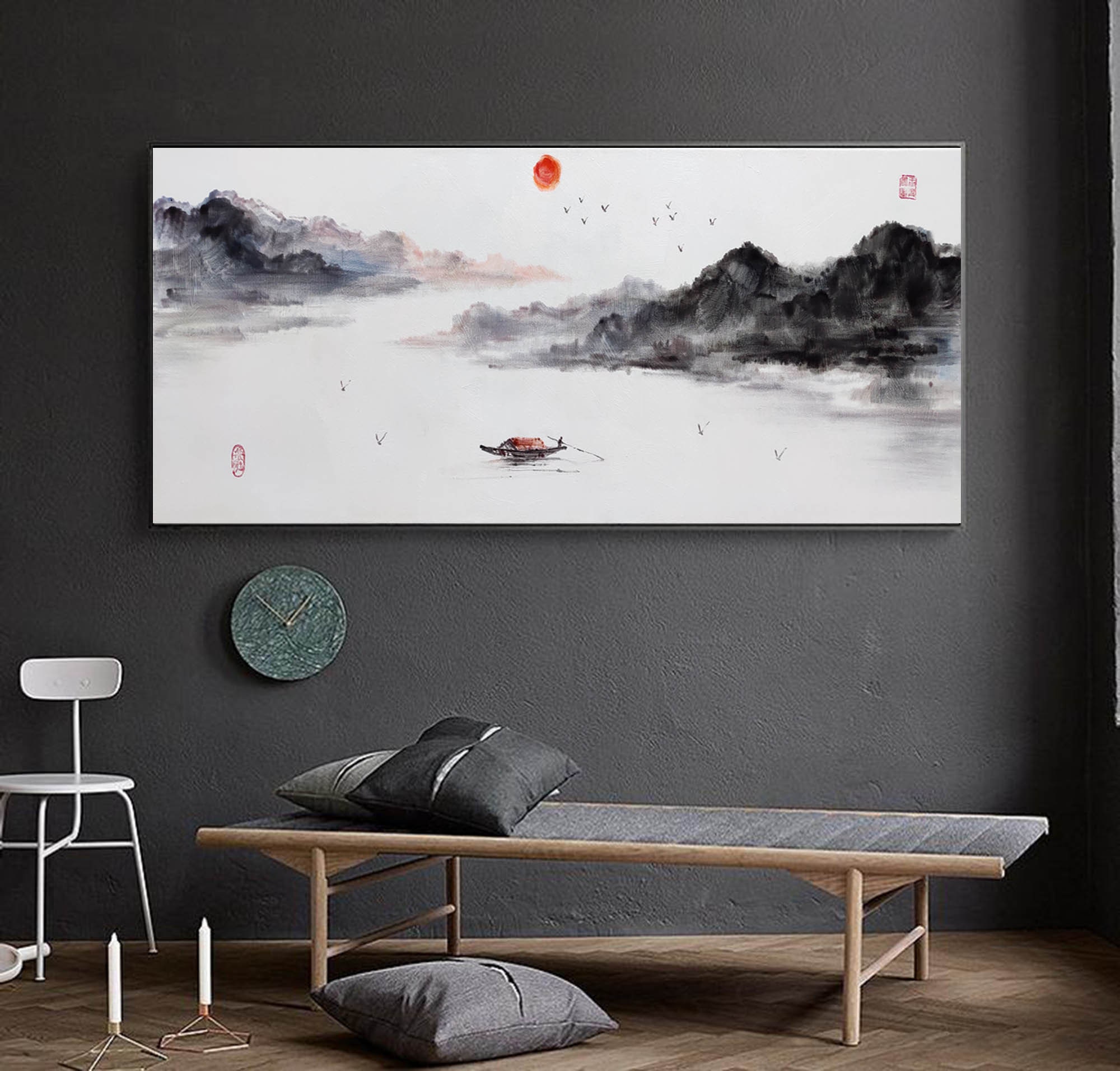 Extra Large Wall Art Landscape, Abstract Painting Original Large ...