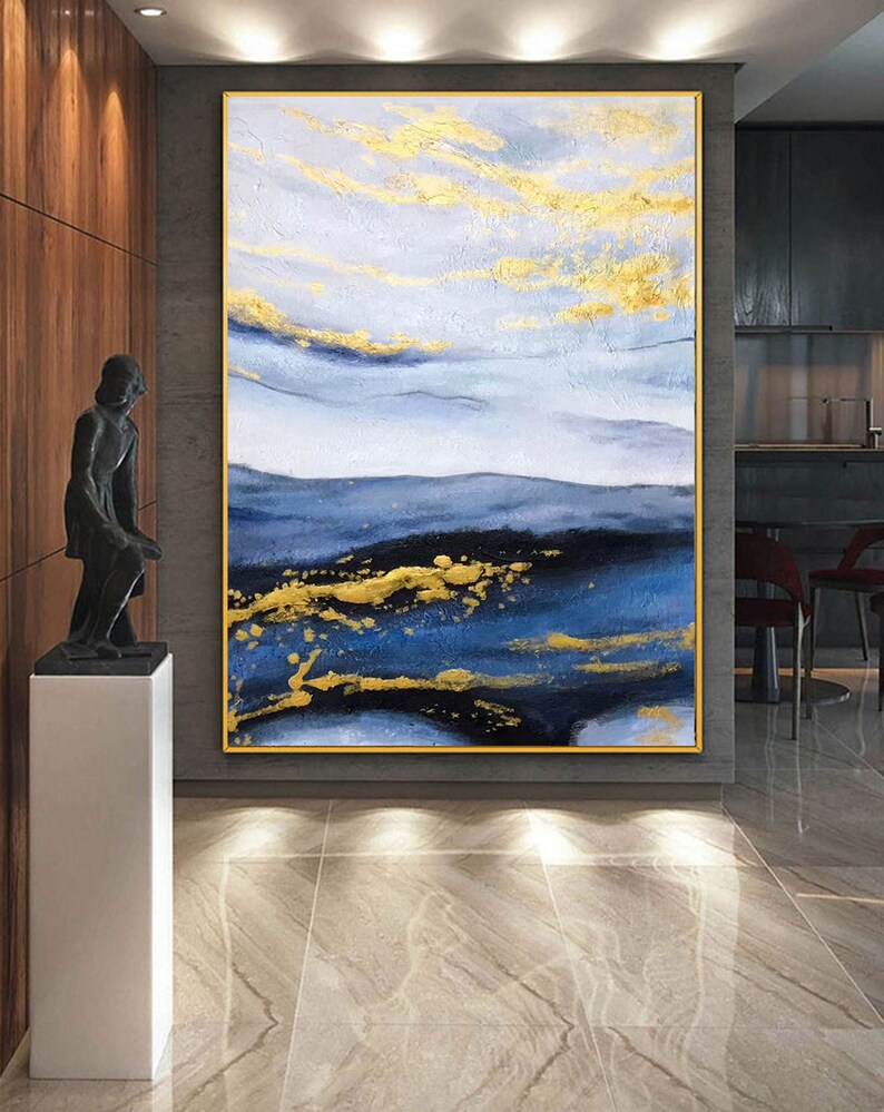 Blue Abstract Painting on Canvas Original Abstract Acrylic - Etsy