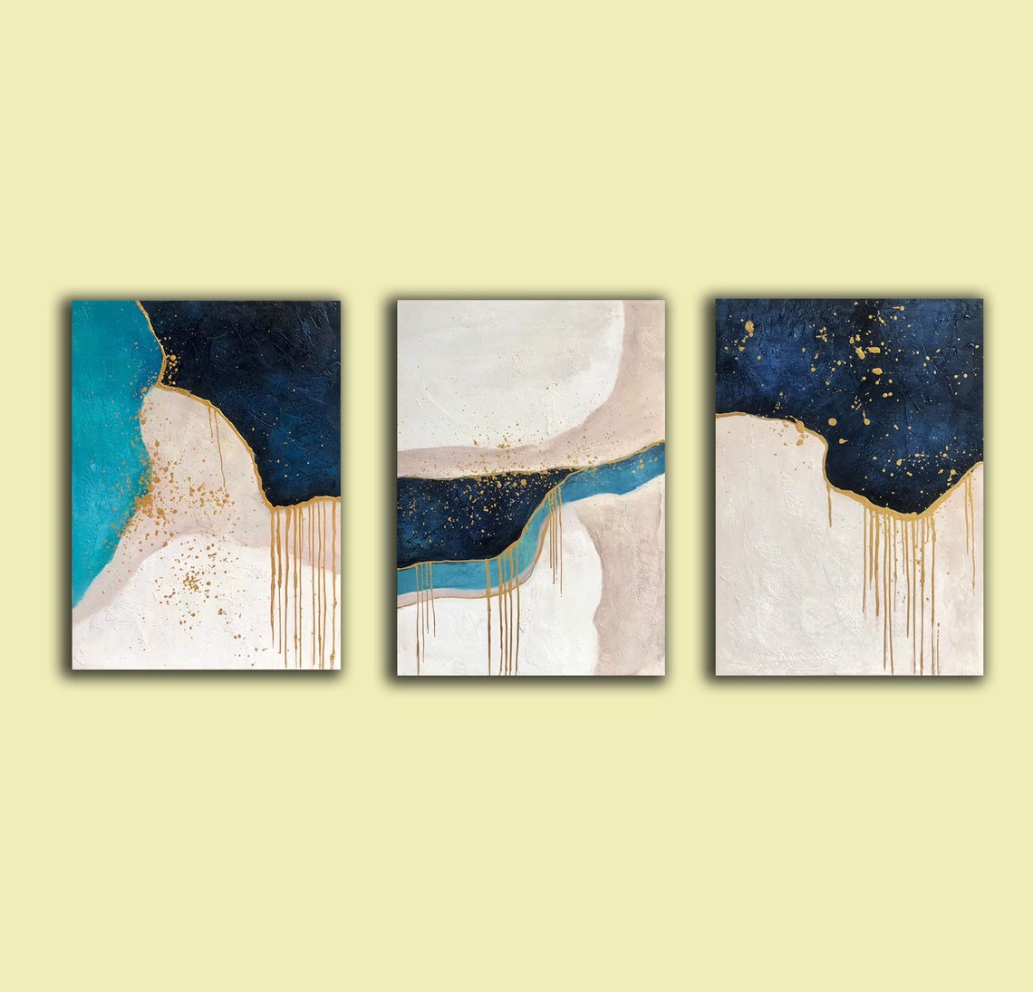 Living room wall art painting abstract large abstract wall | Etsy