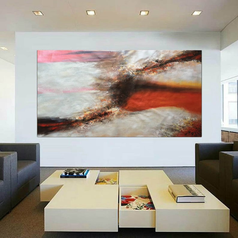 Large Abstract Painting Large Canvas Wall Art Abstract | Etsy