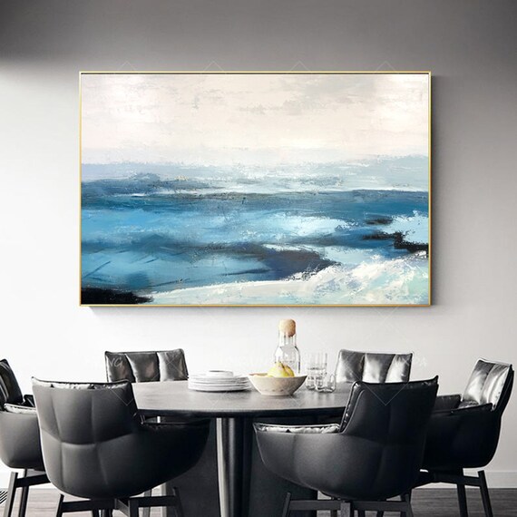 Large Canvas Wall Art Seascape Painting on Canvas Original | Etsy