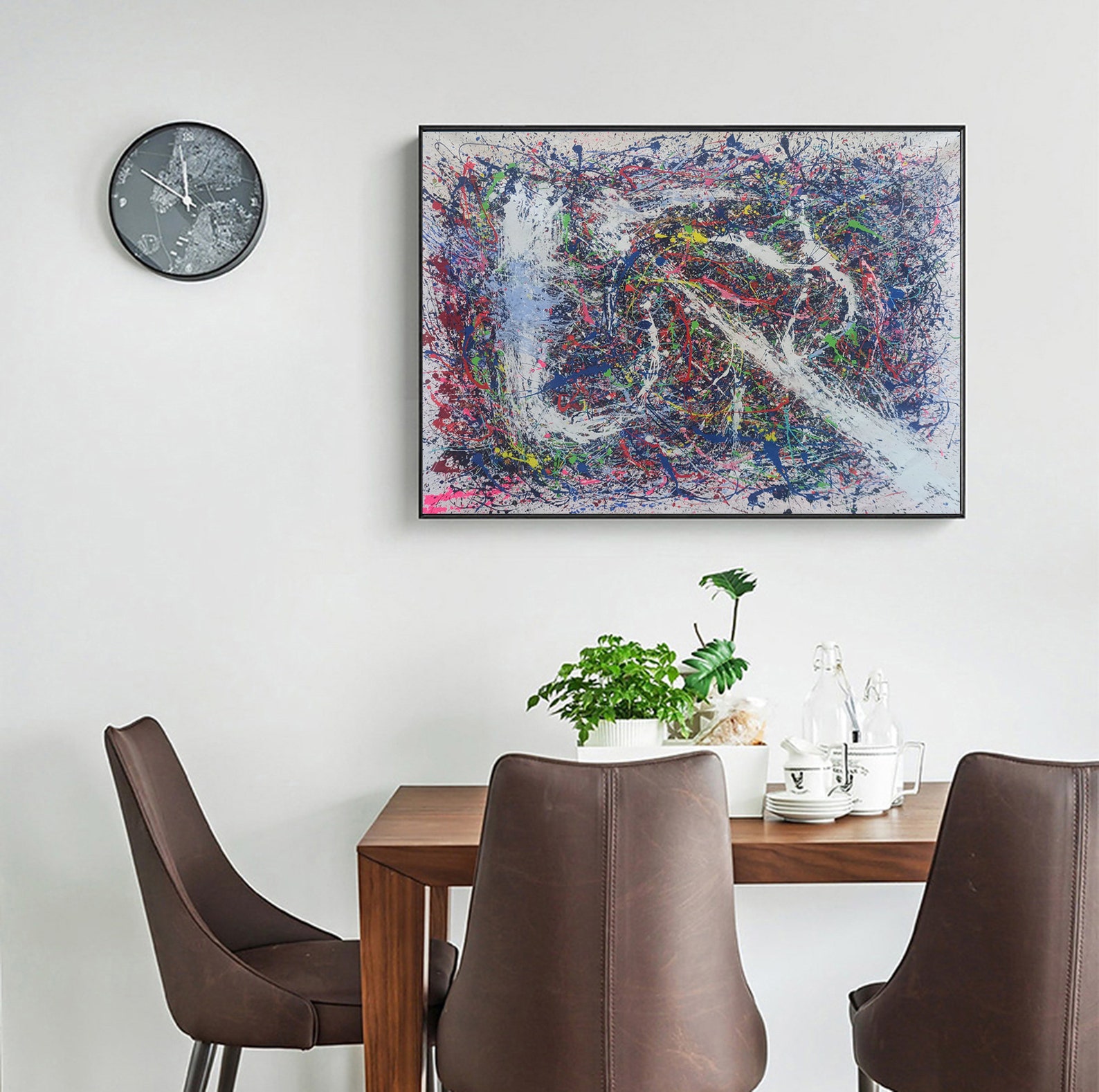 Original Abstract Painting on Canvas Jackson Pollock Oil - Etsy