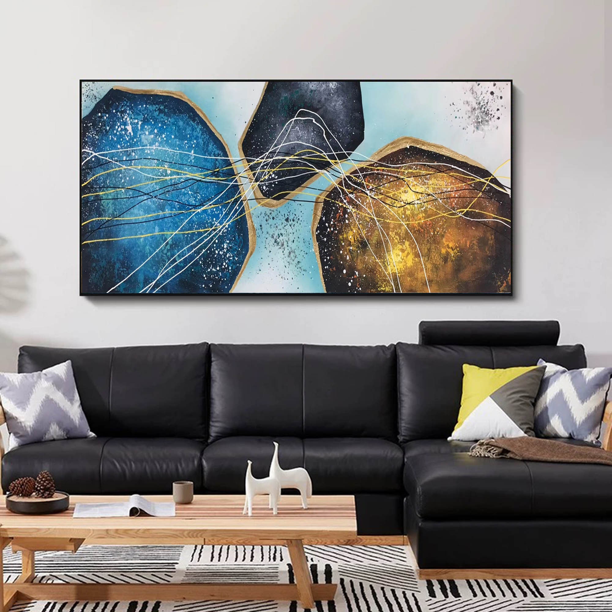 Modern abstract painting extra large canvas wall artabstract | Etsy