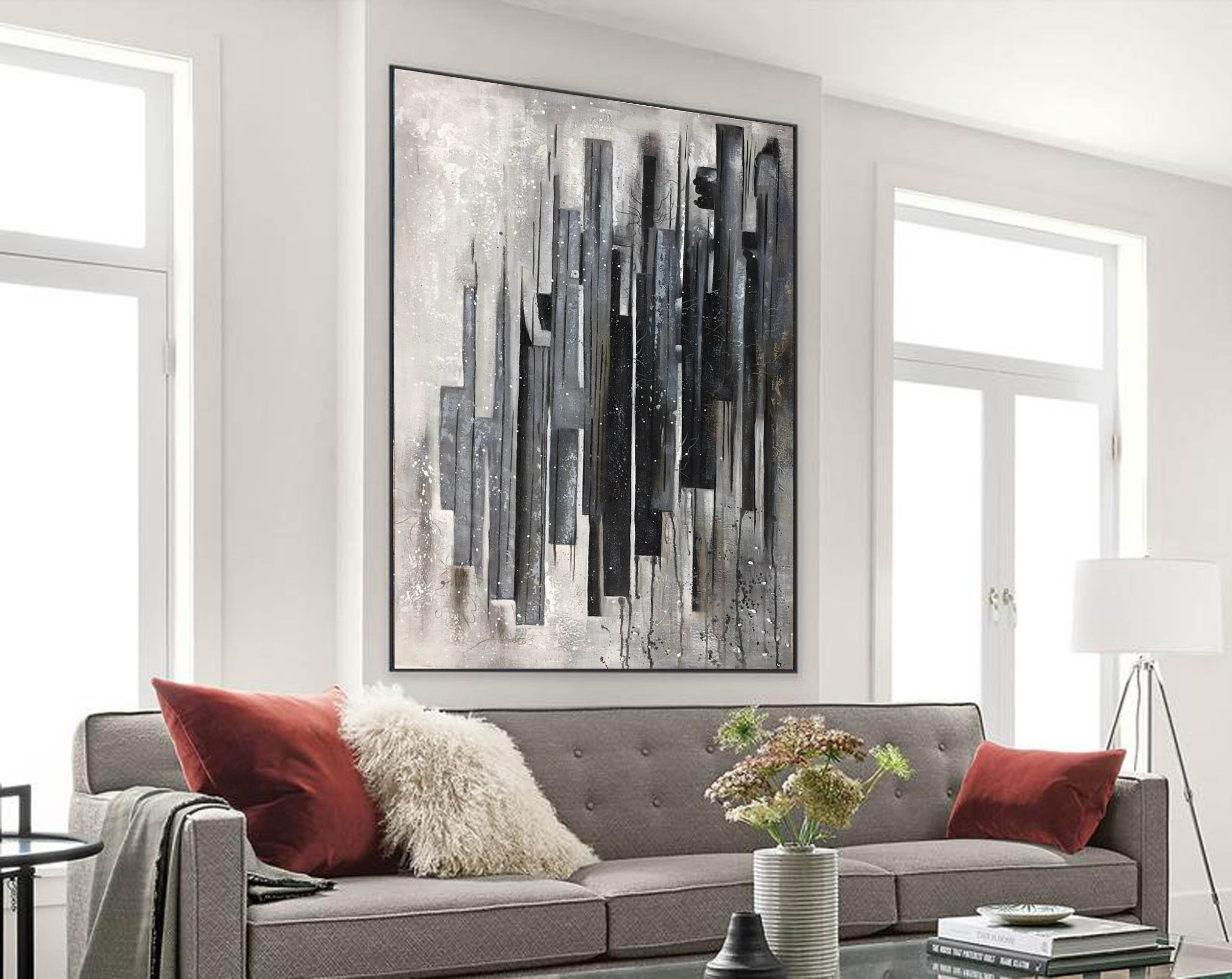 Large Abstract Painting Original Modern Abstract Canvas Art | Etsy