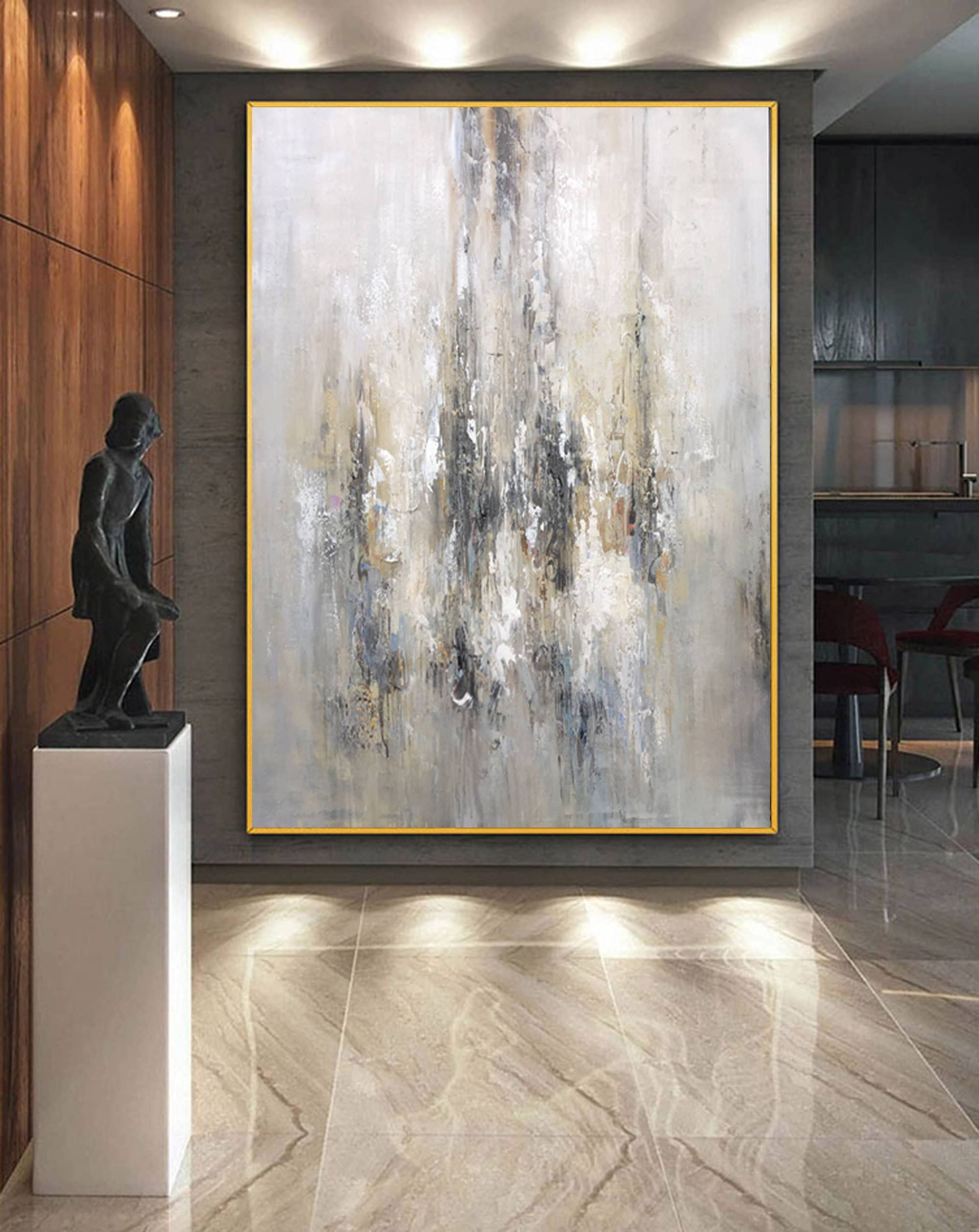 Large abstract canvas art contemporary art hand painted | Etsy