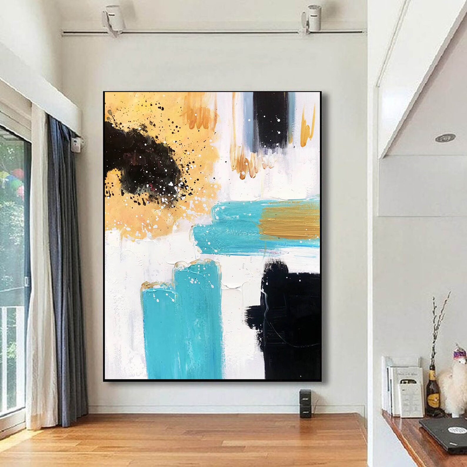 Large Canvas Wall Art Modern Abstract Painting Oversized - Etsy