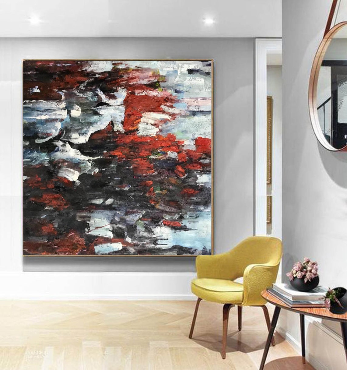 Original abstract painting oversized wall art abstract large | Etsy