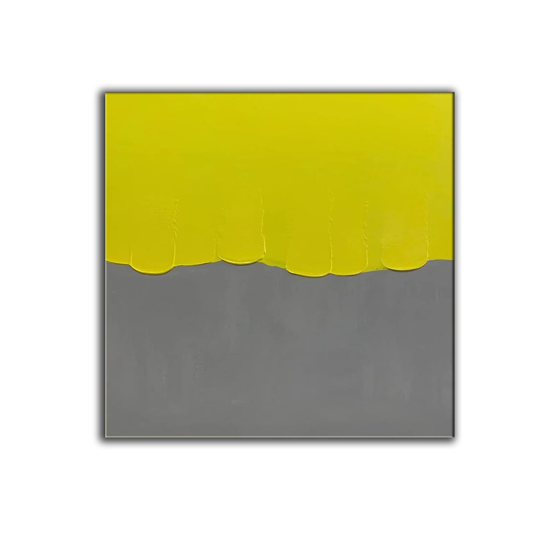 Large abstract canvas art yellow painting abstract oil | Etsy