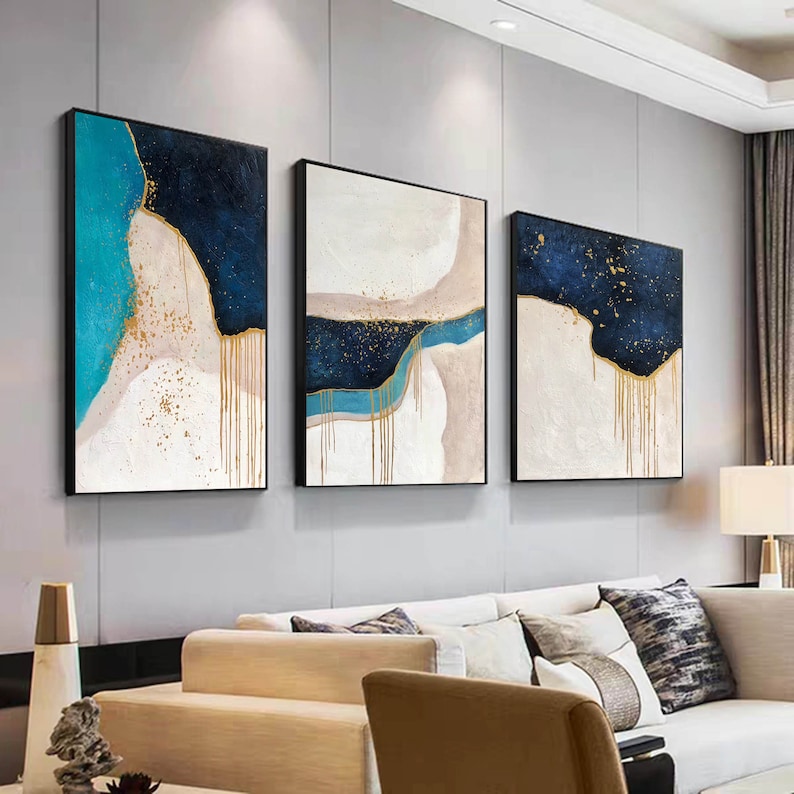 Living Room Wall Art Painting Abstract Large Abstract Wall - Etsy