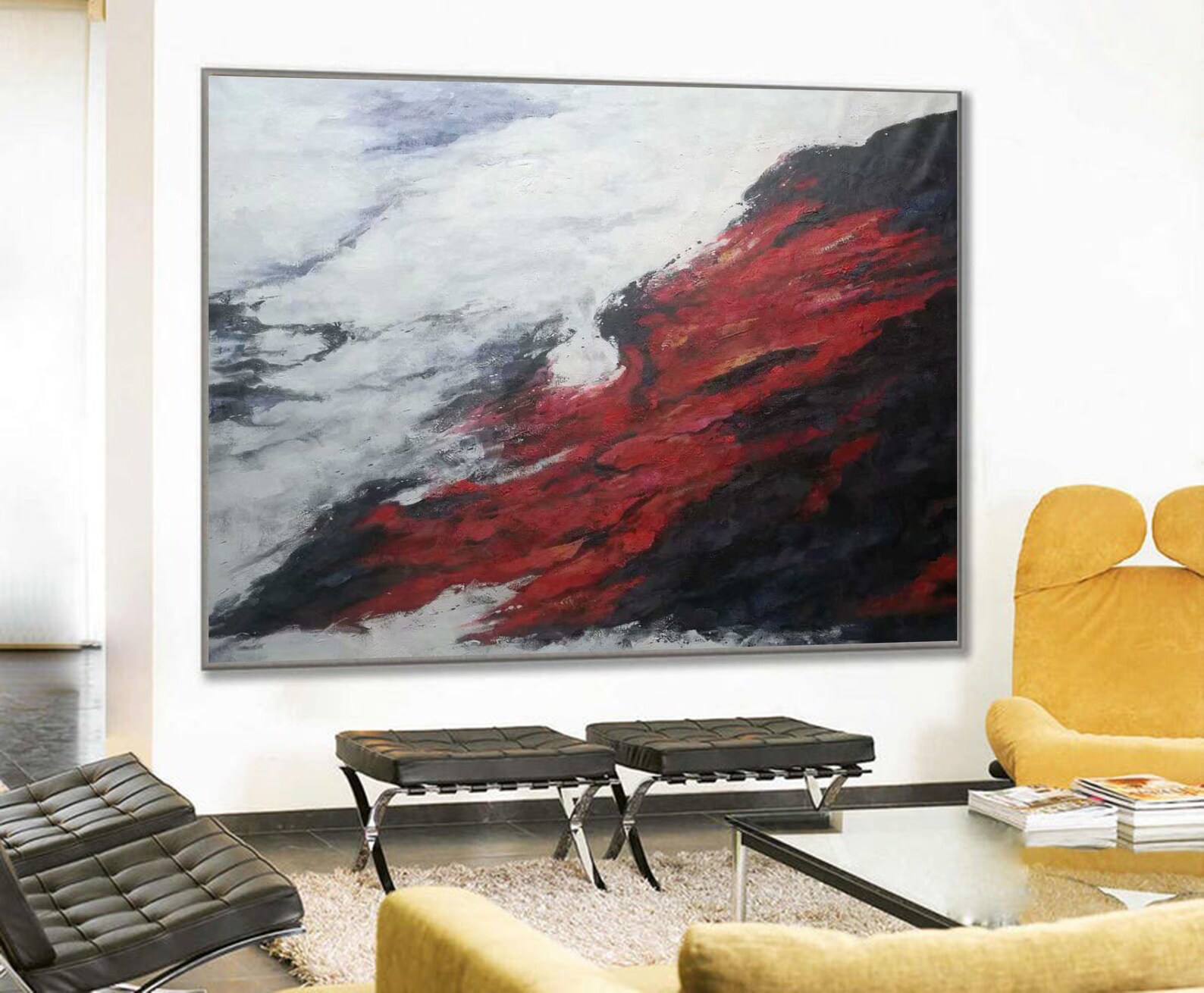 Original Abstract Paintings on Canvas Oversized Wall Art - Etsy