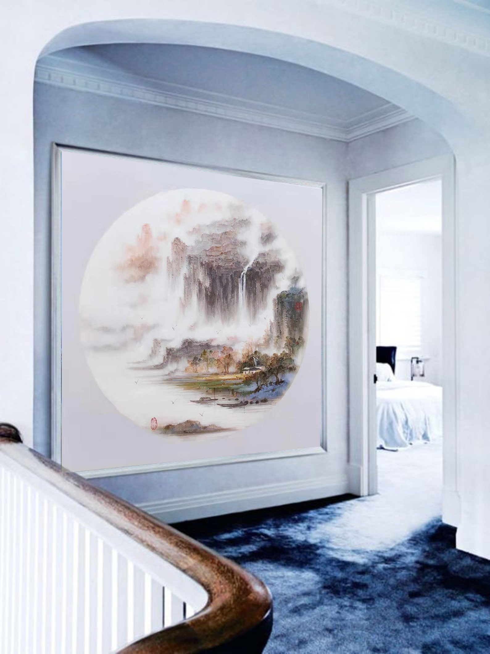 Large Abstract Landscape Painting Original, Mountain Wall Art, Modern ...