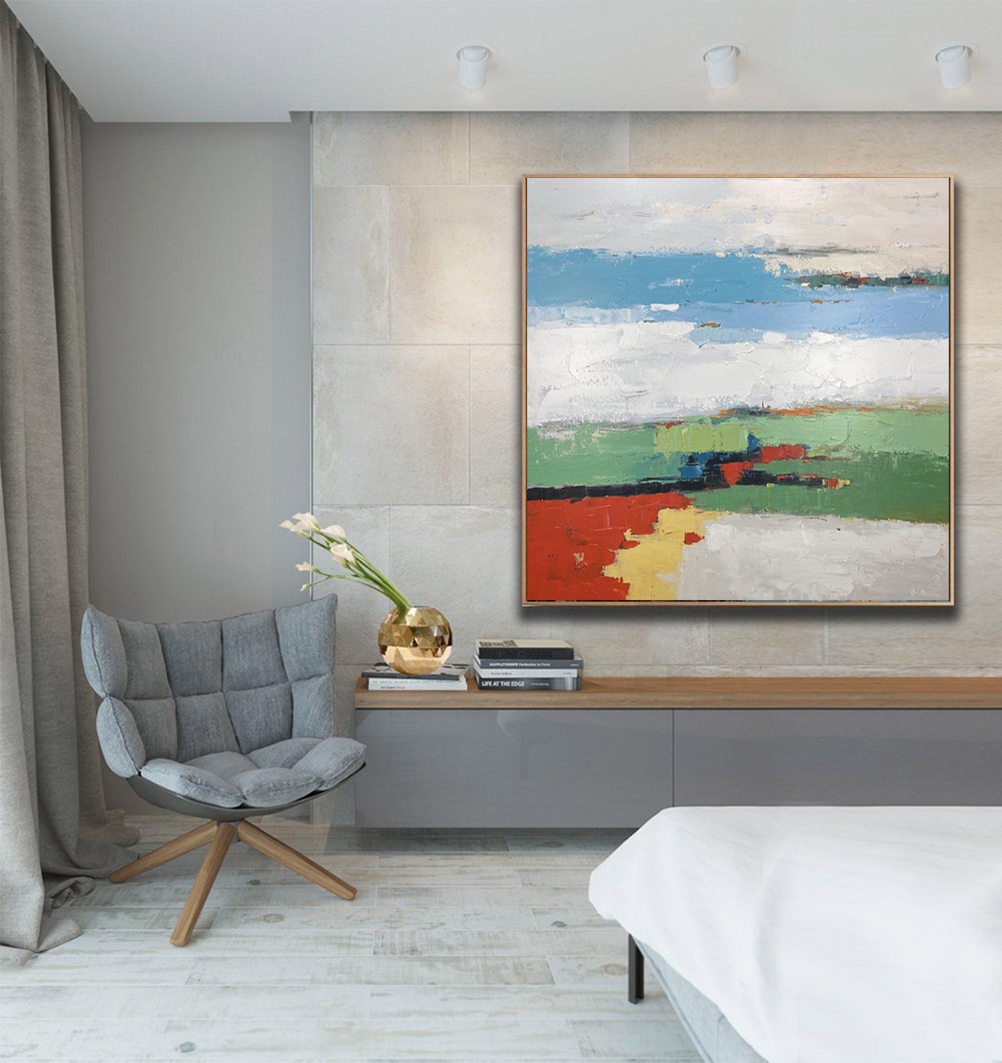 Large Abstract Painting Original Canvas, Large Canvas Wall Art ...