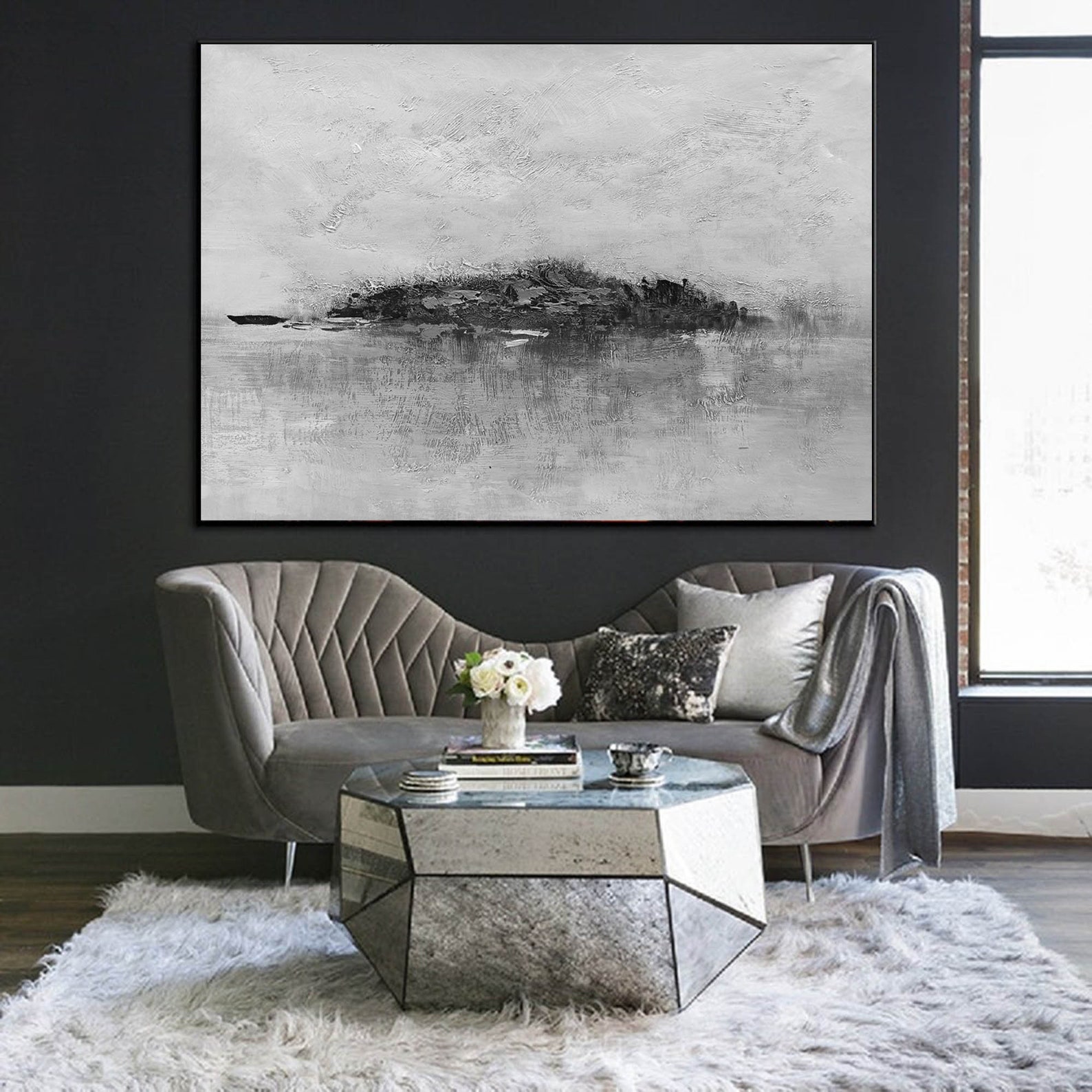 Large Oil Painting Canvas, Extra Large Wall Art, Original Textured Wall ...