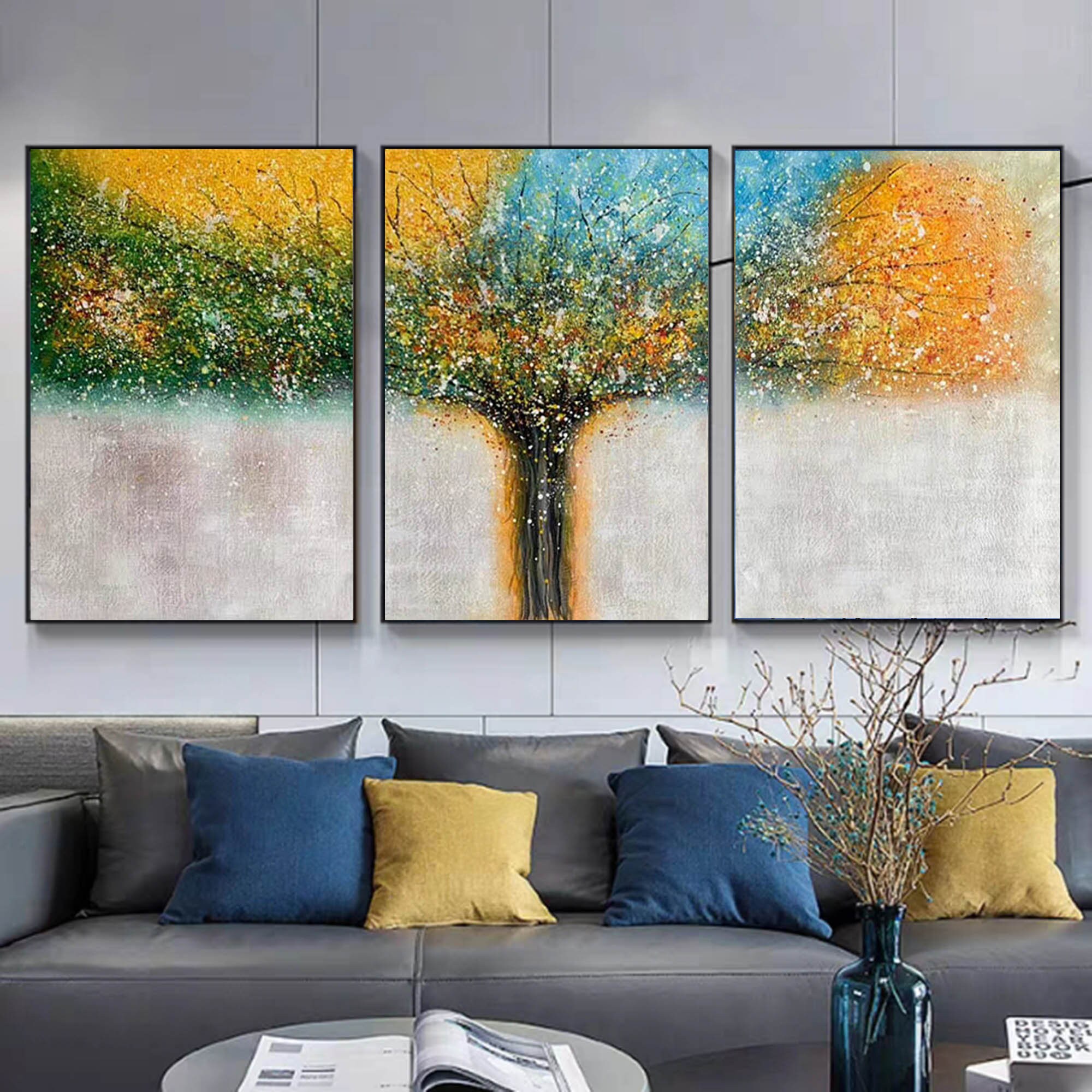 Original Paintings on Canvas Modern Abstract Canvas Wall Art | Etsy