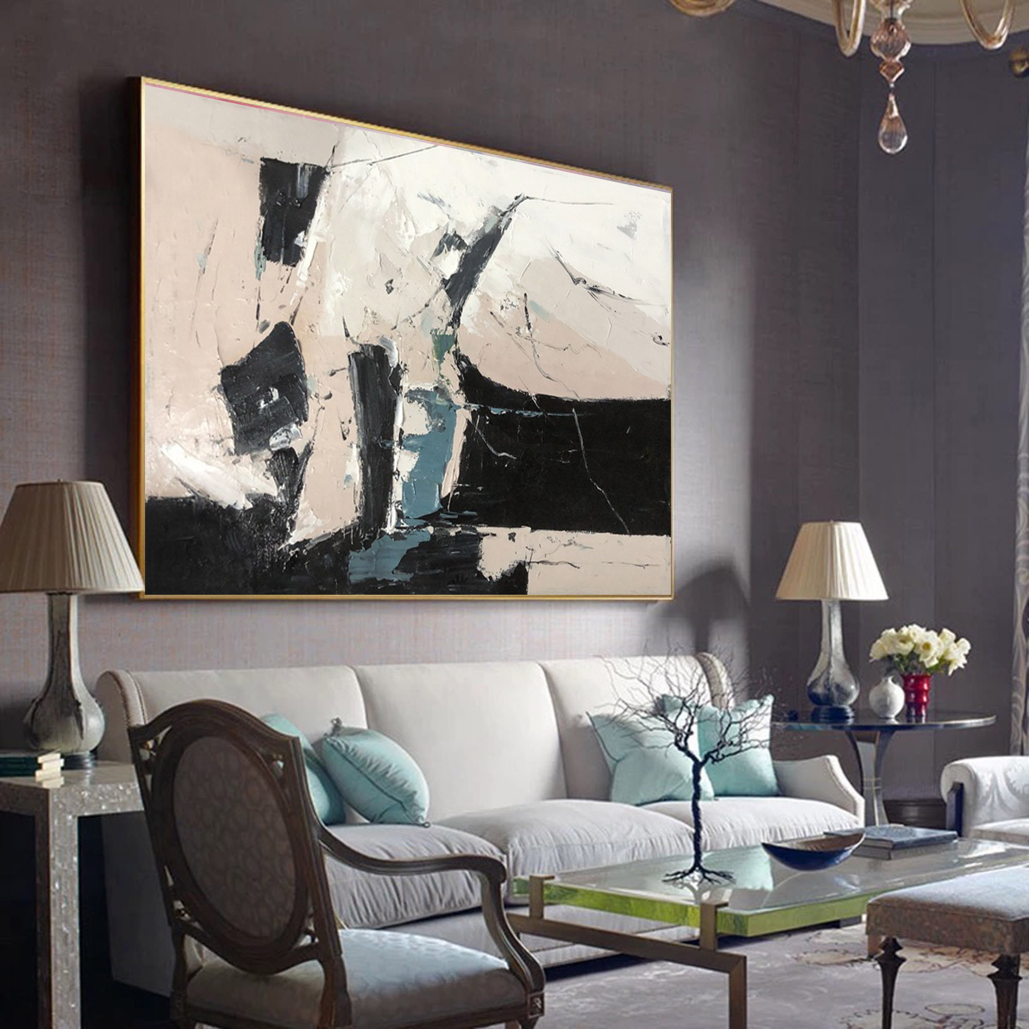 Extra Large Wall Art Abstract Large Canvas Art Modern | Etsy