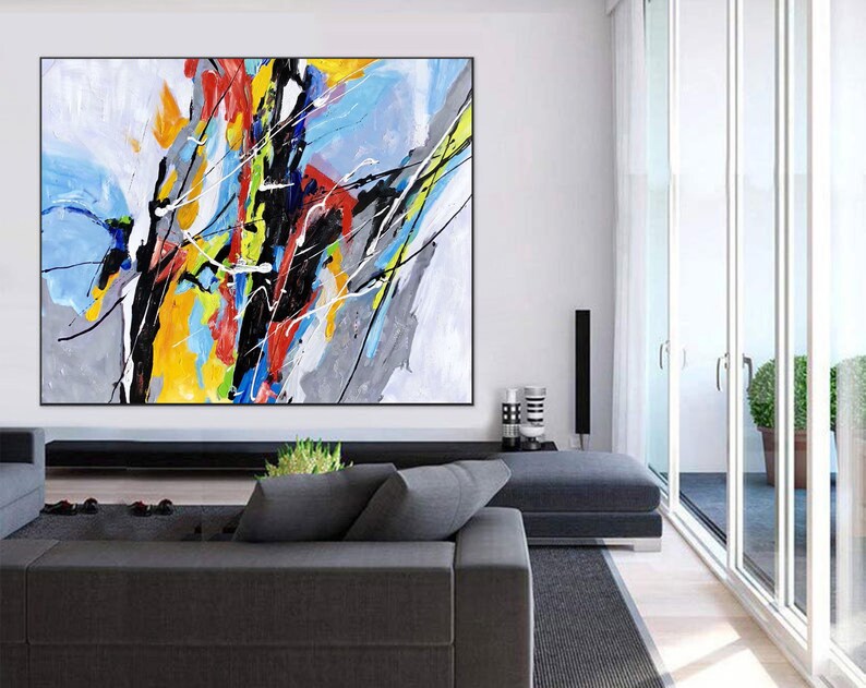 Modern Abstract Wall Artoversized Abstract Wall Artframed - Etsy