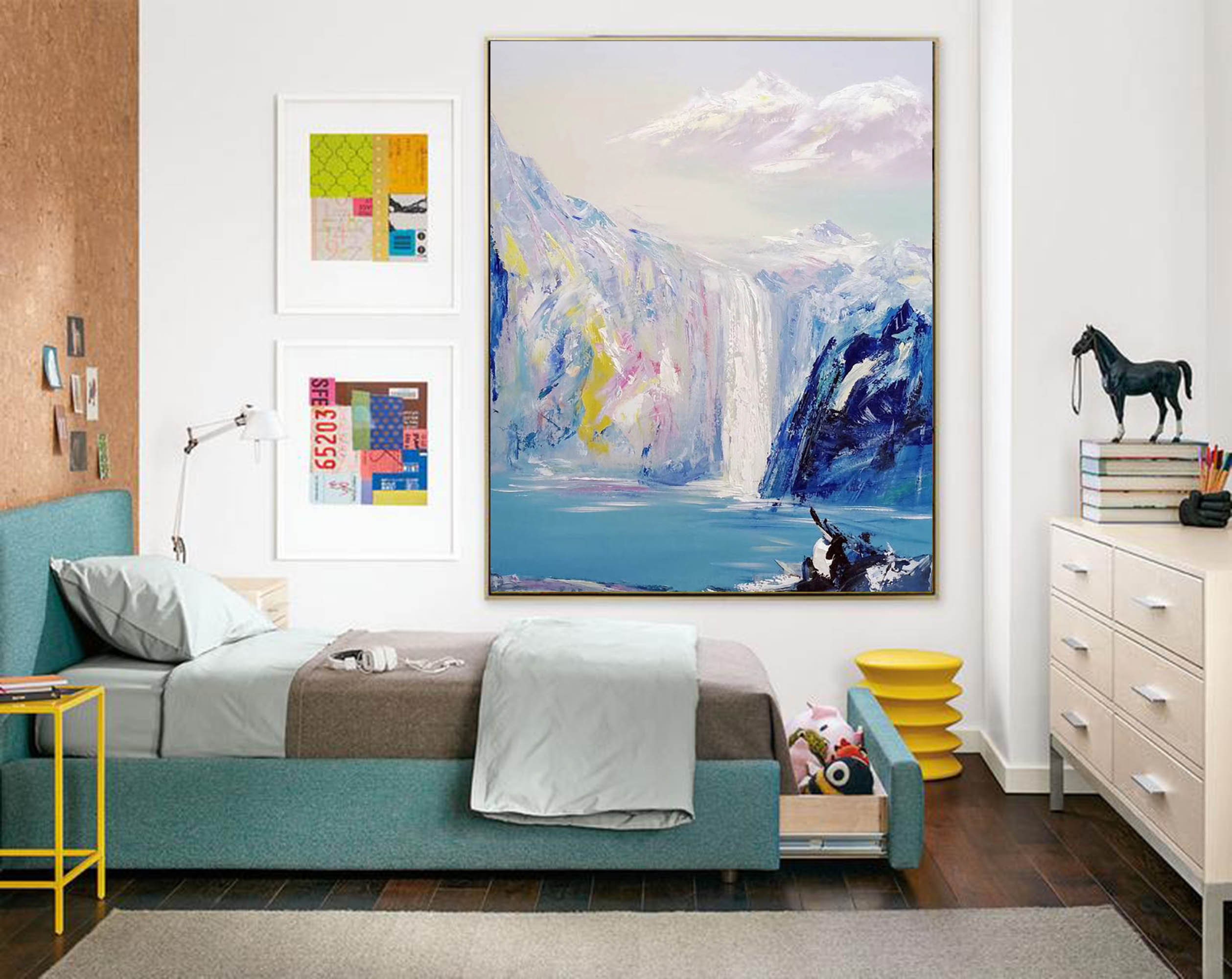 Large Modern Abstract Painting Landscape Painting on Canvas | Etsy