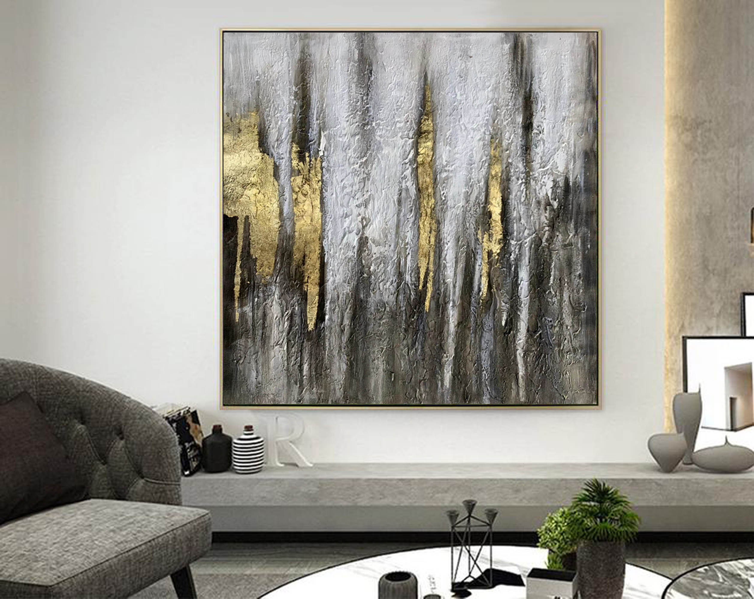 Large abstract acrylic painting original extra large wall art | Etsy