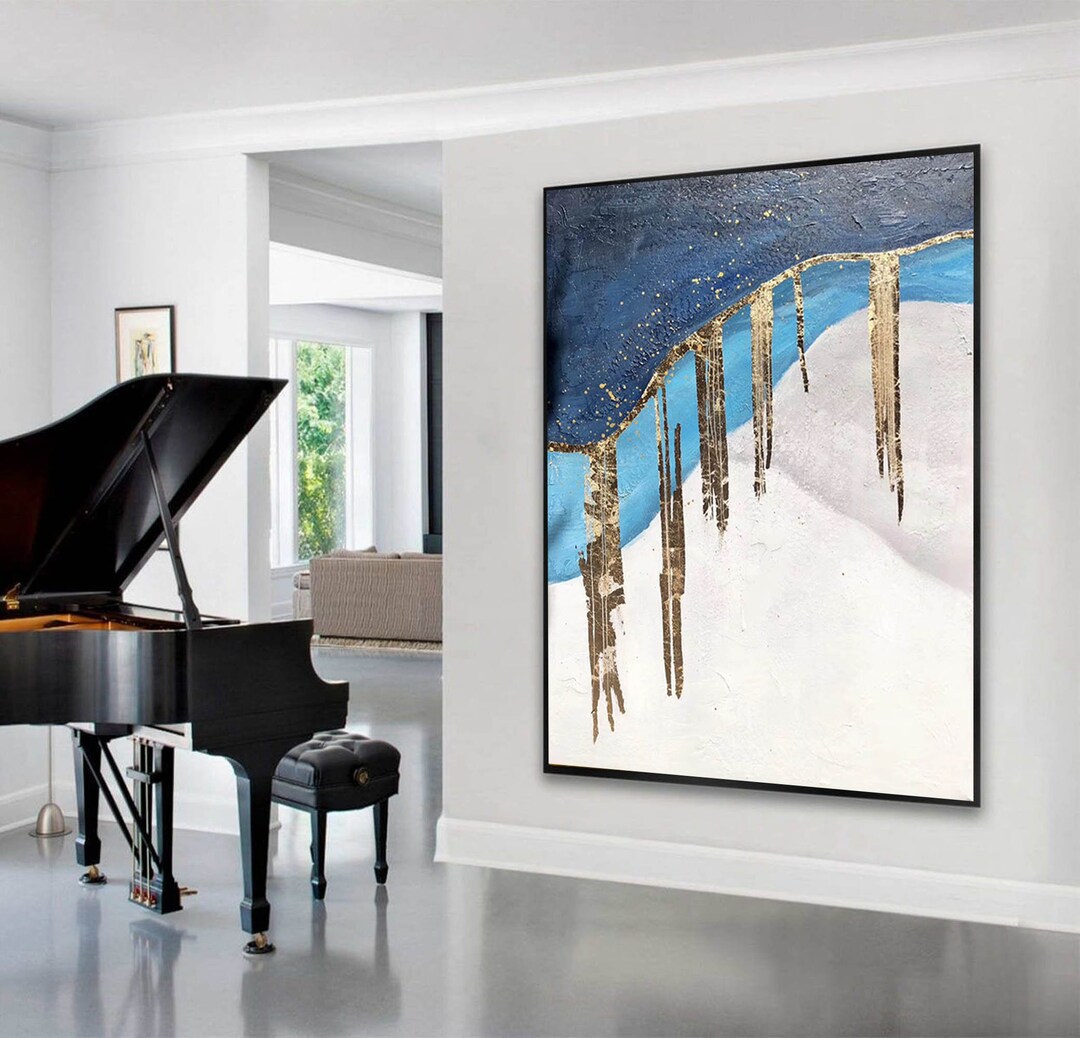 Extra Large Wall Art on Canvas, Large Modern Wall Art Painting, Framed ...