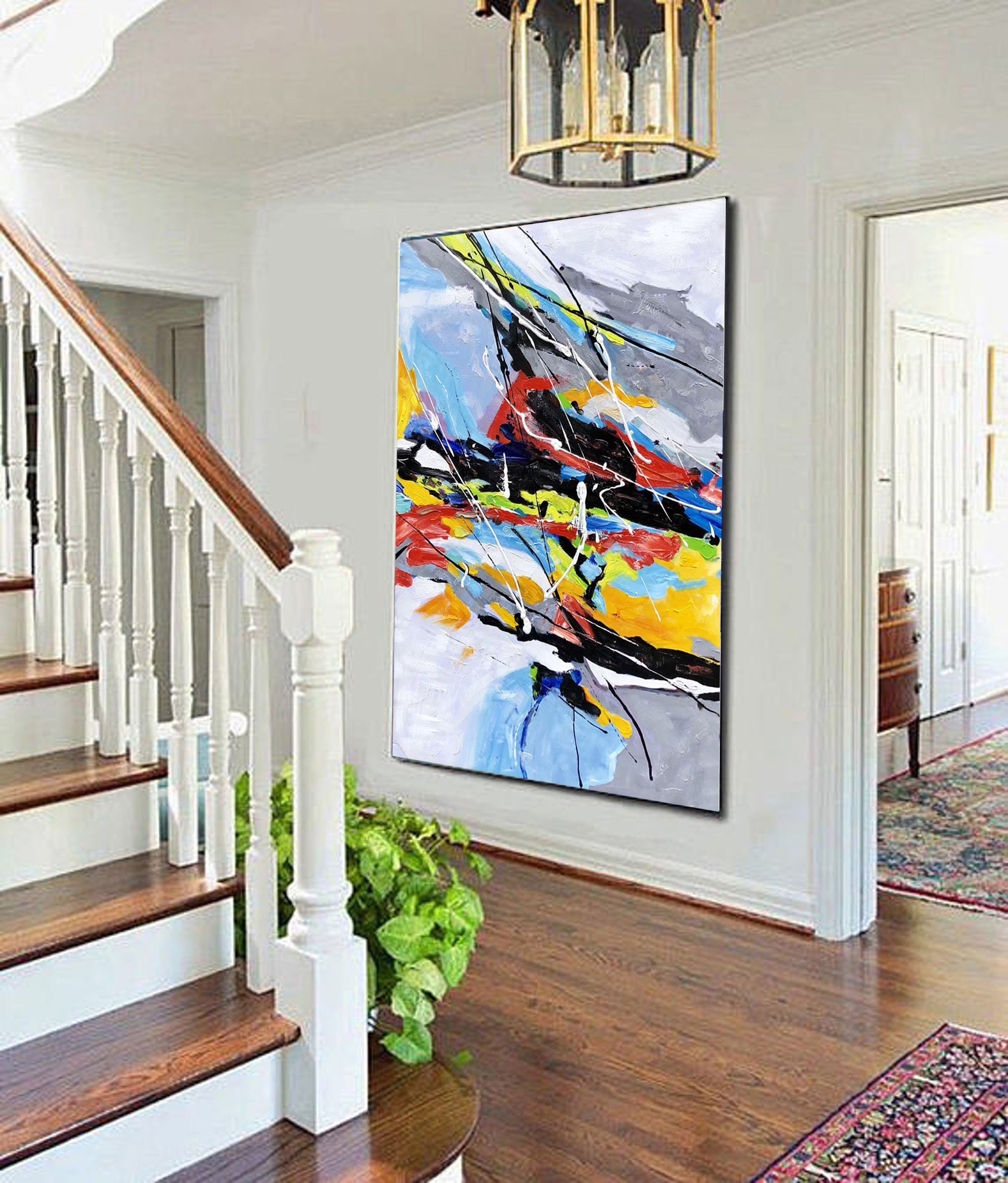 Large abstract painting modern wall art original abstract | Etsy