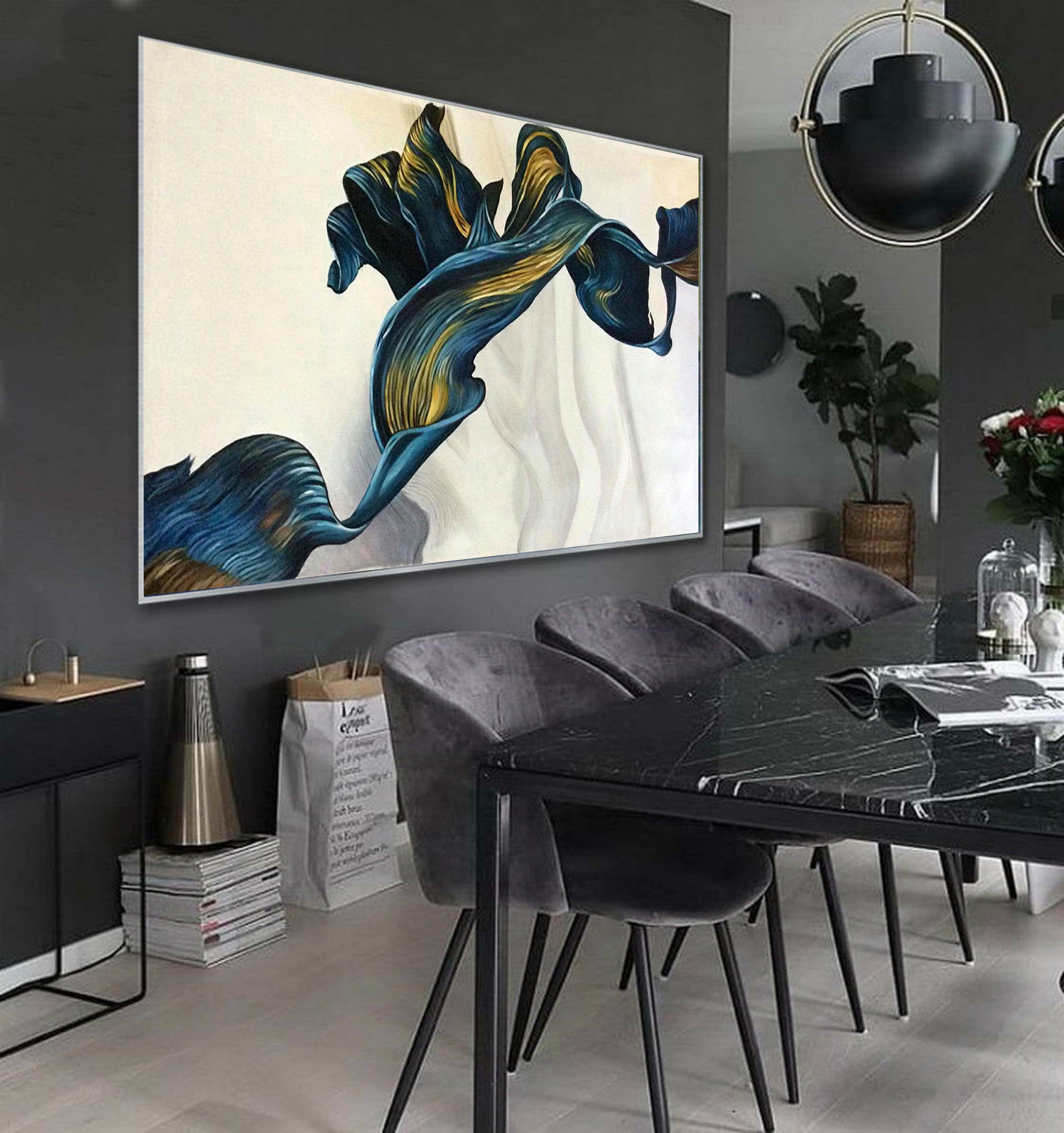 Large Acrylic Art Painting, Modern Abstract Painting Canvas, Large ...