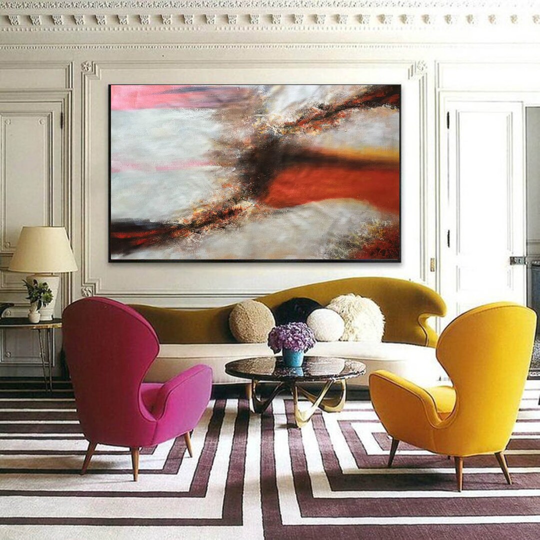 Large Abstract Painting, Large Canvas Wall Art, Abstract Painting ...