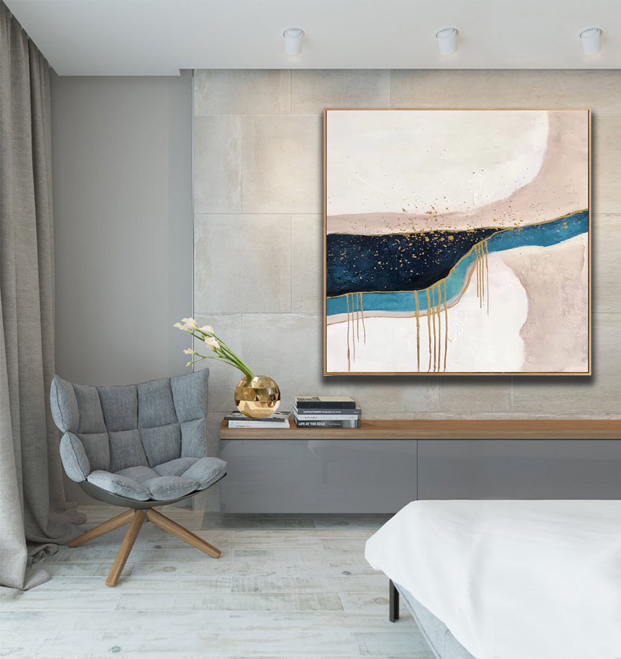 Large Abstract Painting Original Framed Wall Art Abstract | Etsy