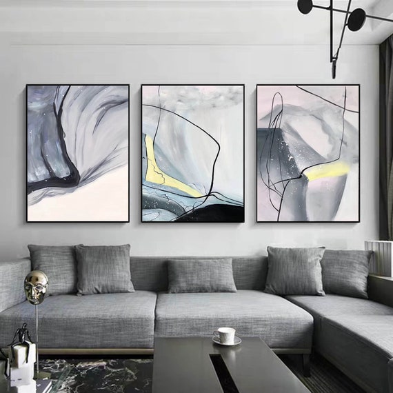 Living Room Wall Art Set Large Wall Art Living Room - Etsy