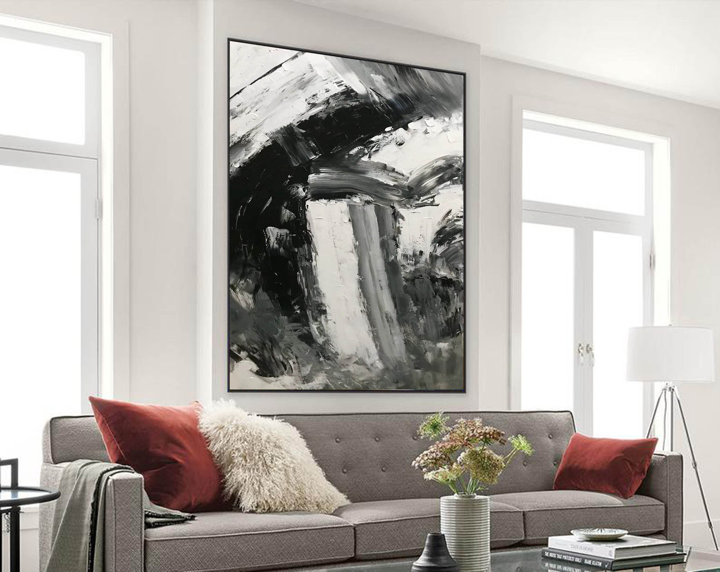 Oversized wall art canvas large abstract canvas art modern | Etsy