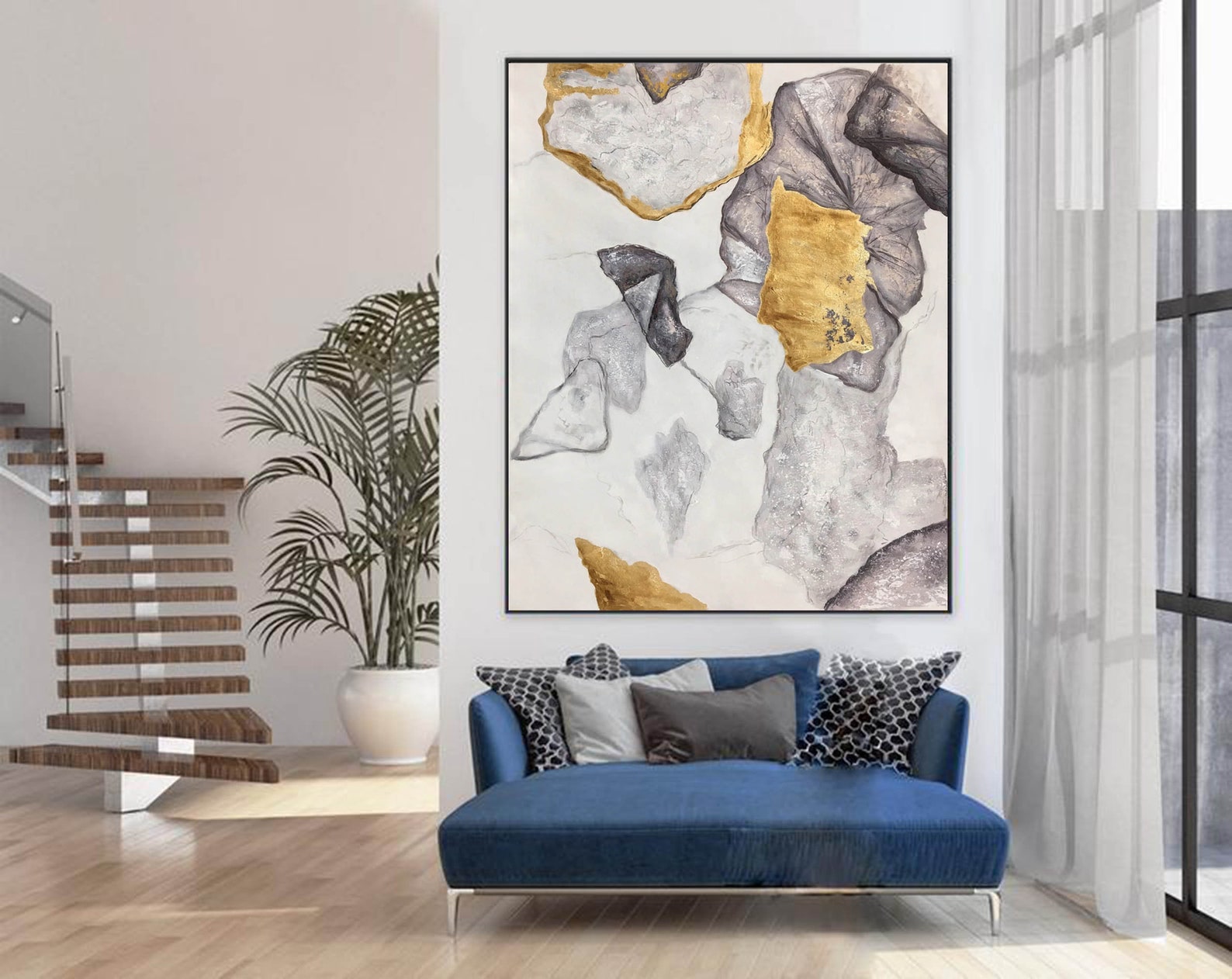Large Abstract Wall Art Modern Abstract Painting Large - Etsy