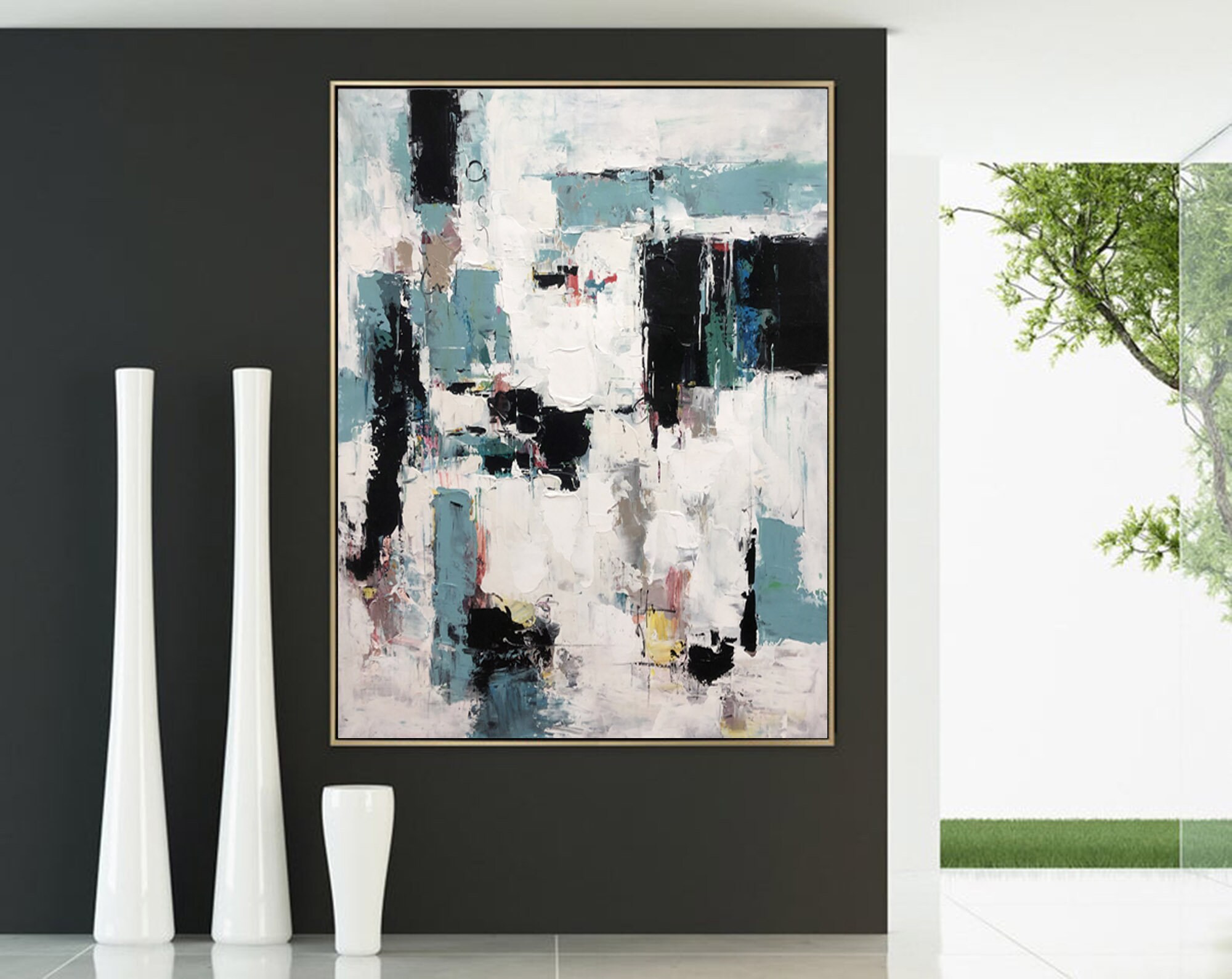 Extra Large Wall Art Abstract, Large Abstract Canvas Art, Original ...