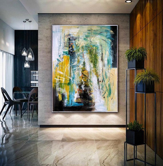 Extra Large Wall Art Abstract Heavy Textured Painting Large | Etsy