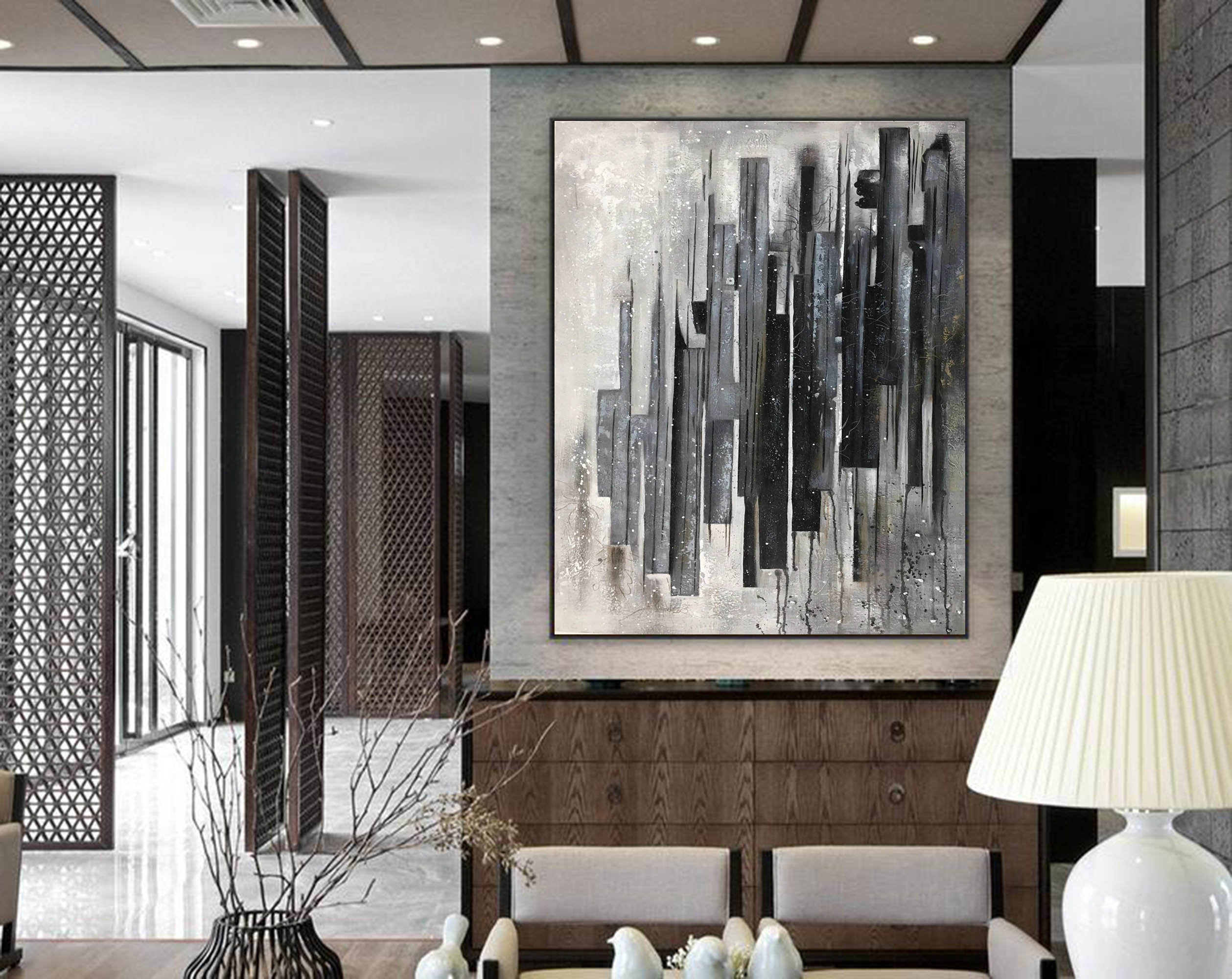 Large Abstract Painting Original Modern Abstract Canvas Art | Etsy