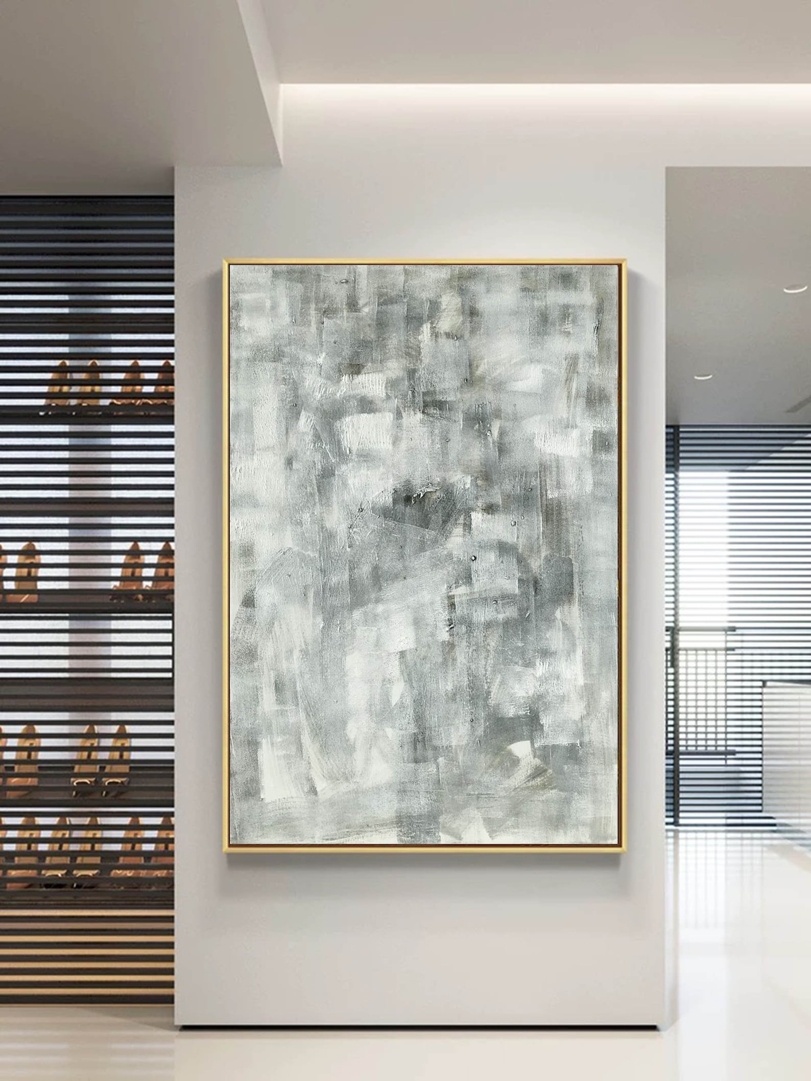 Grey painting large abstract canvas art original oil | Etsy