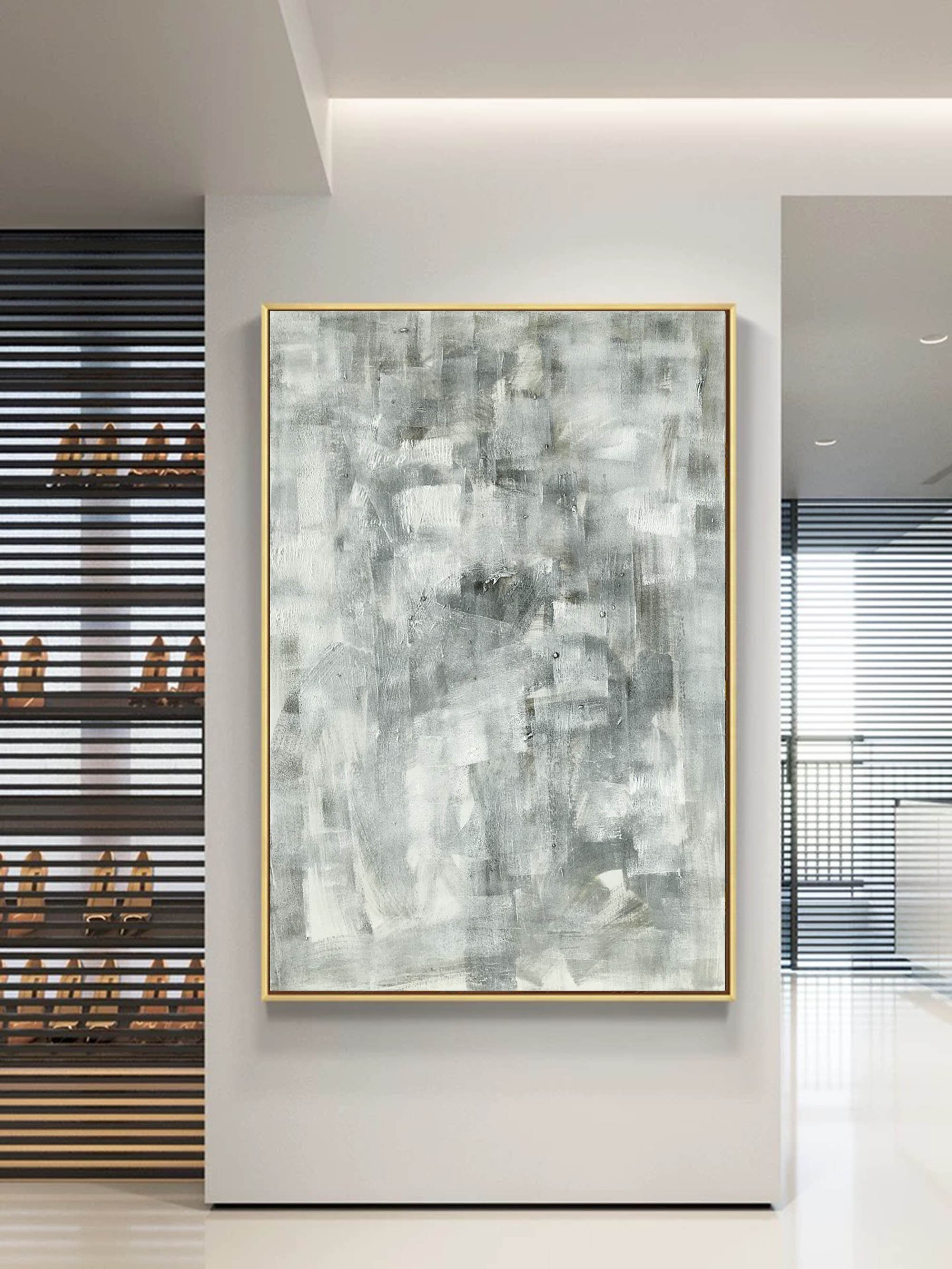 Grey painting large abstract canvas art original oil | Etsy