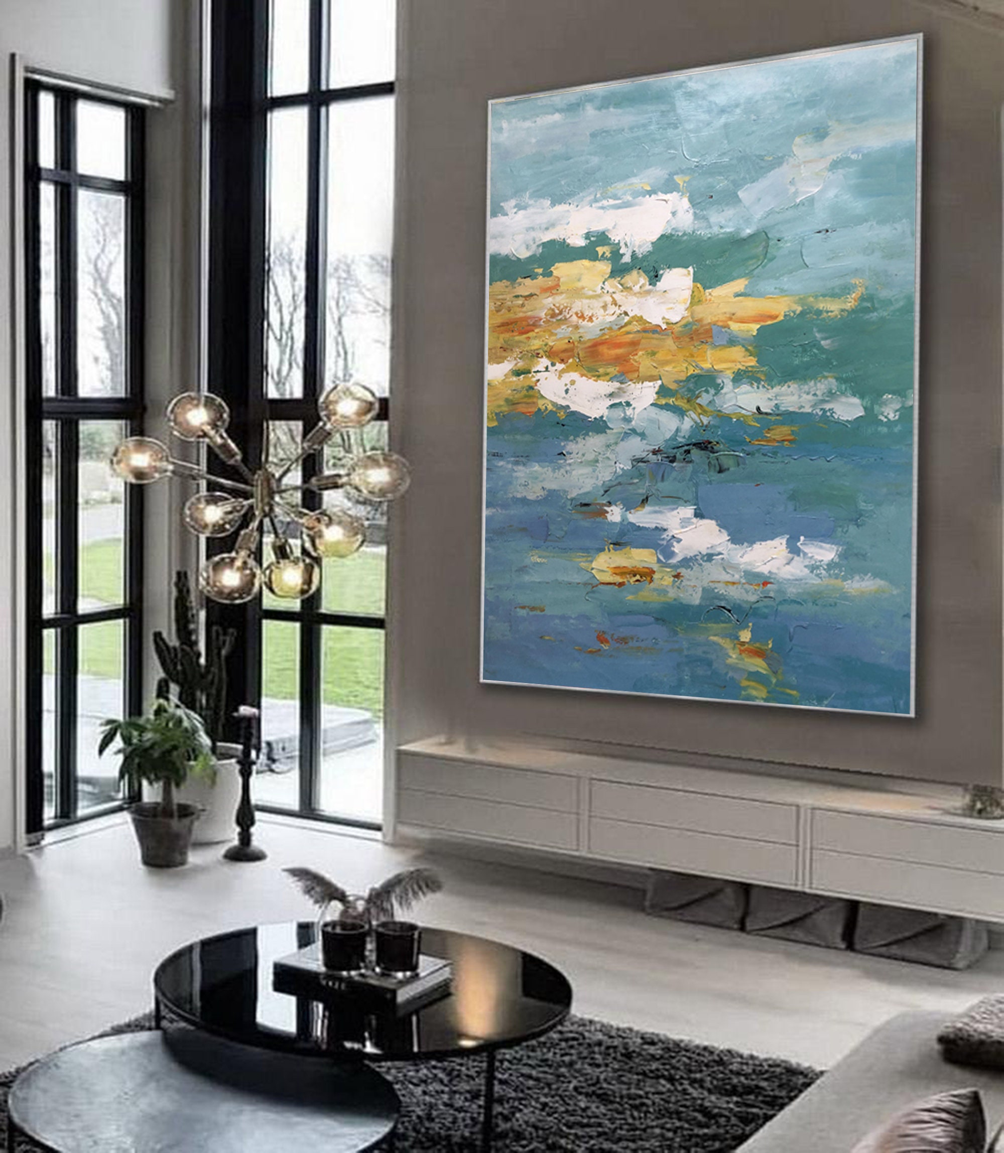 Large abstract painting original acrylic painting modern | Etsy