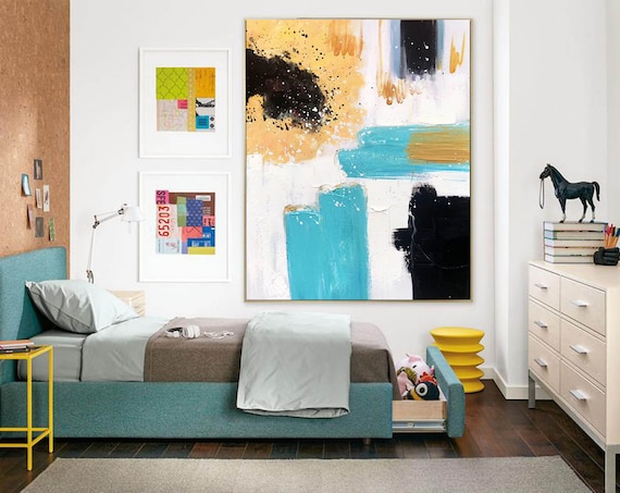 Large Canvas Wall Art Modern Abstract Painting Oversized - Etsy