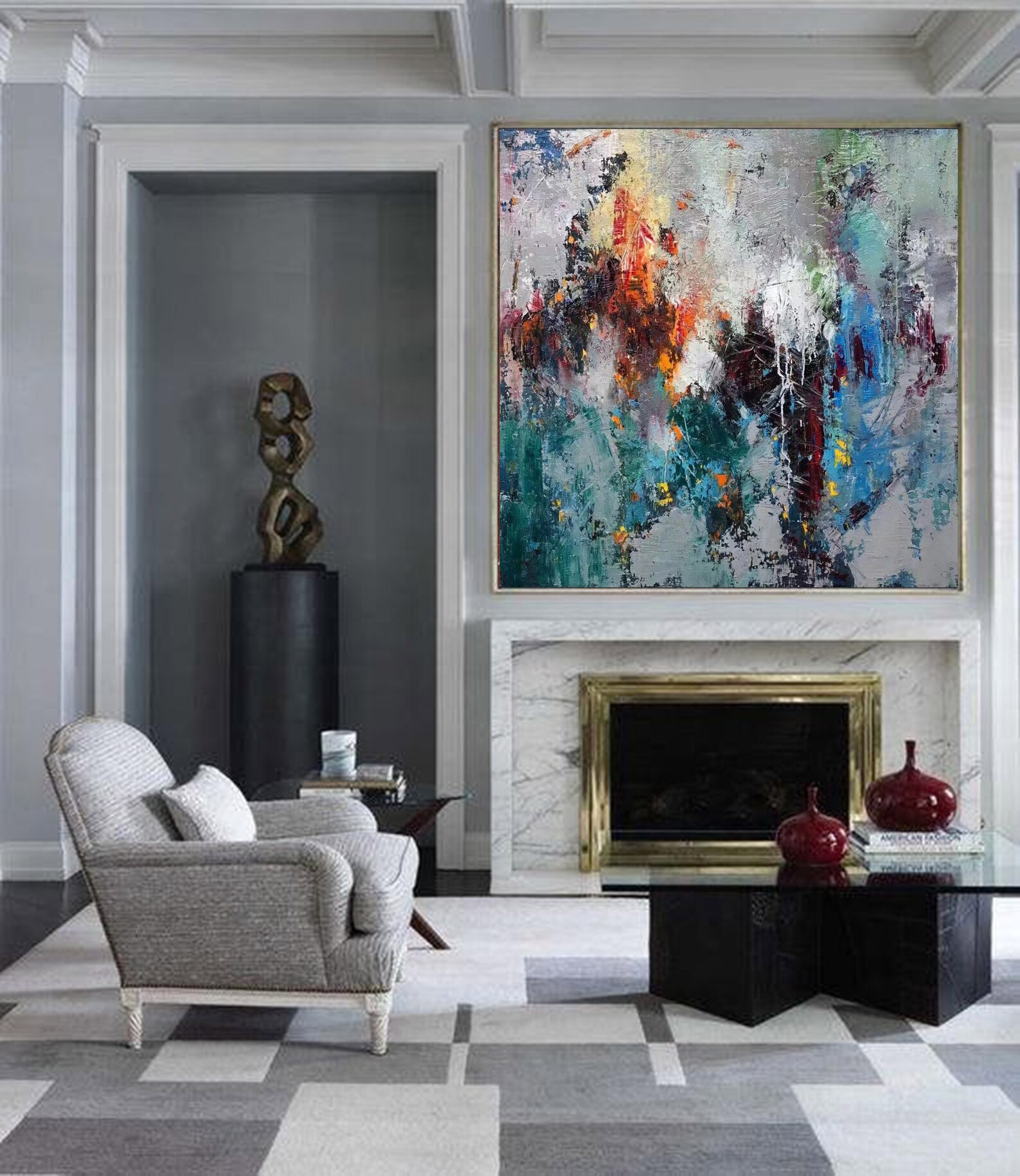 Original Abstract Painting on Canvas, Extra Large Wall Art Abstract ...
