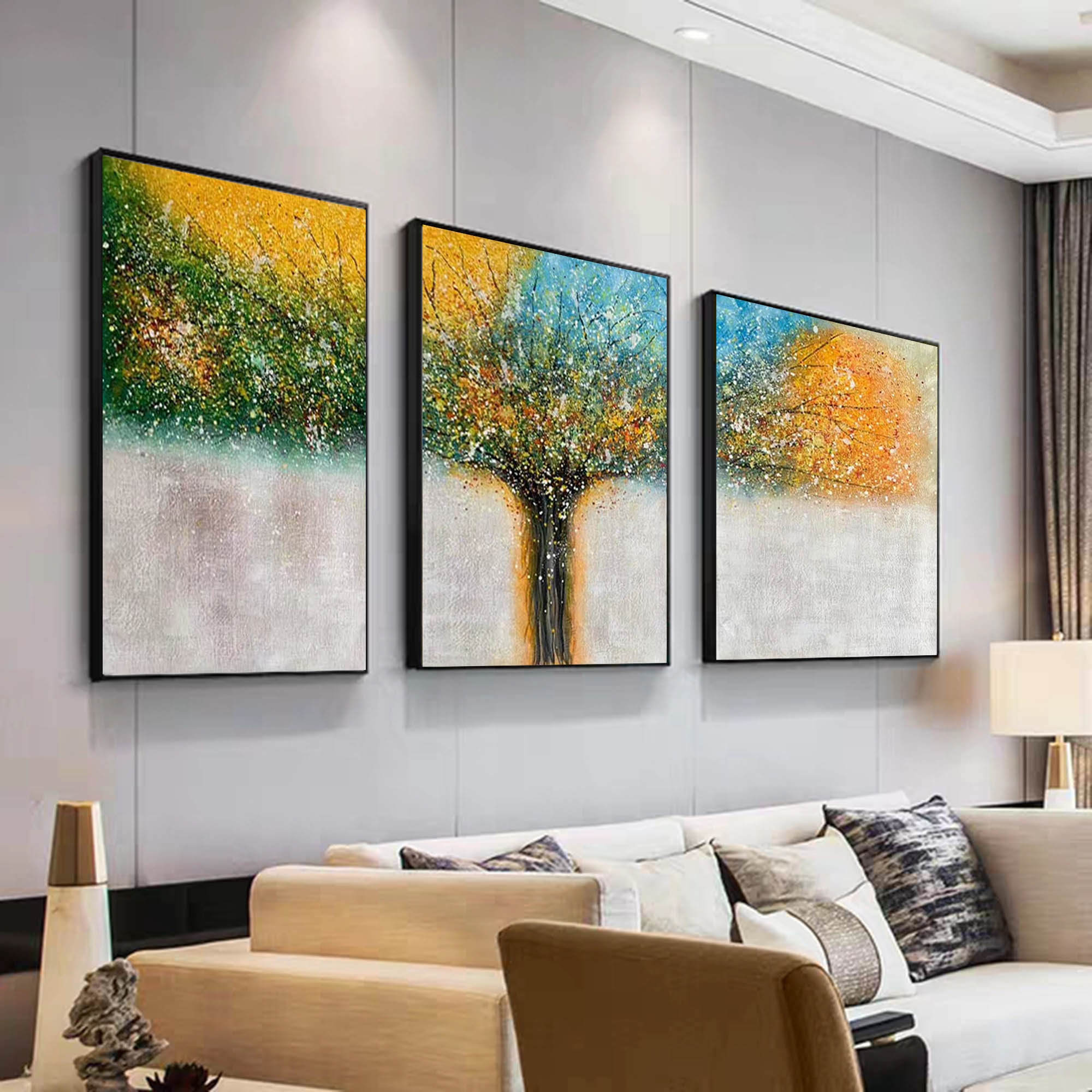 Original Paintings on Canvas Modern Abstract Canvas Wall Art | Etsy