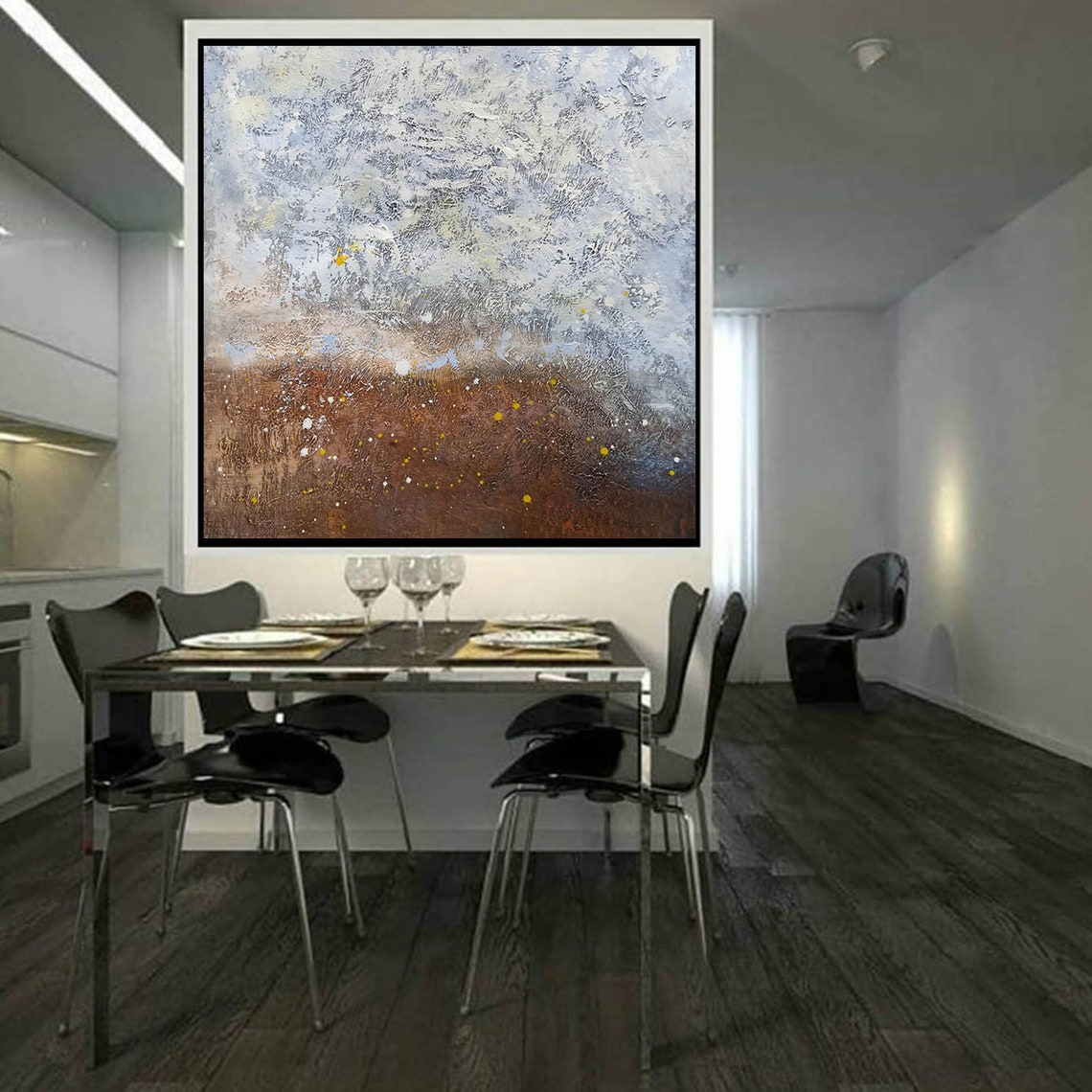 Large Wall Art on Canvas Original Abstract Canvas Art Modern - Etsy