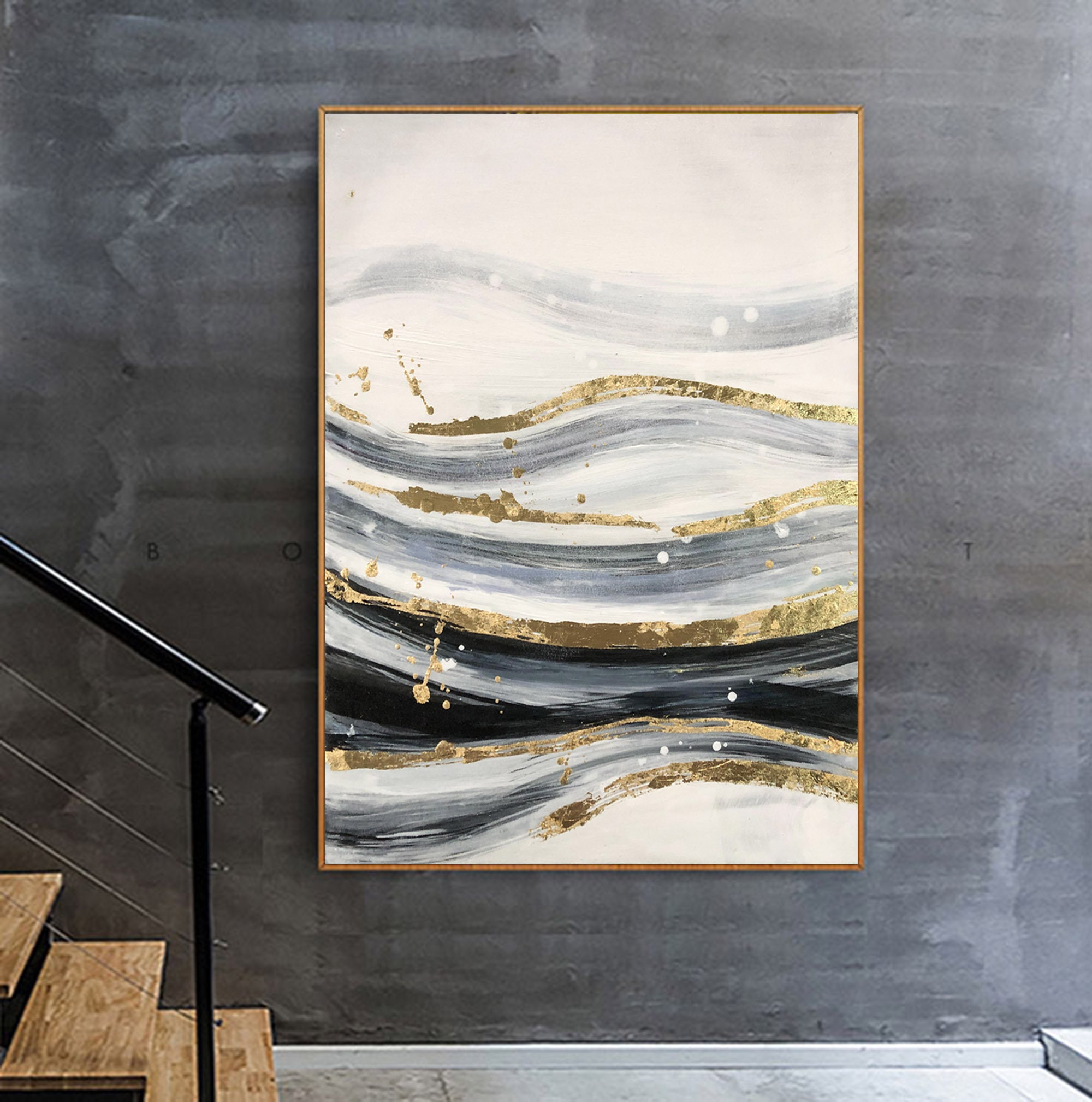 Modern Abstract Painting on Canvas Large Abstract Wall Art | Etsy