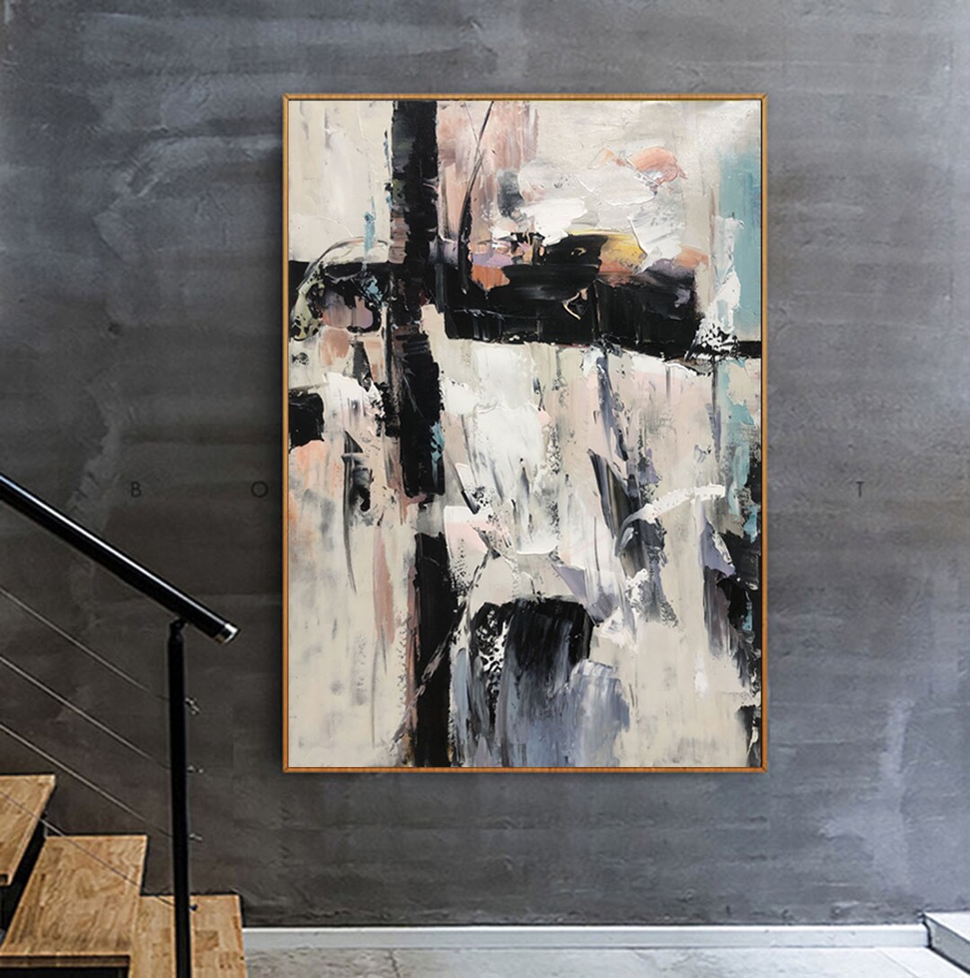 Large Abstract Painting,large Abstract Canvas Art,oversized Wall Art ...