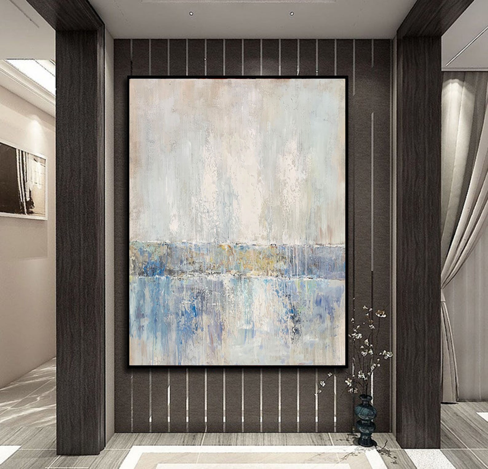 Large Abstract Wall Art, Modern Abstract Painting Canvas, Textured ...